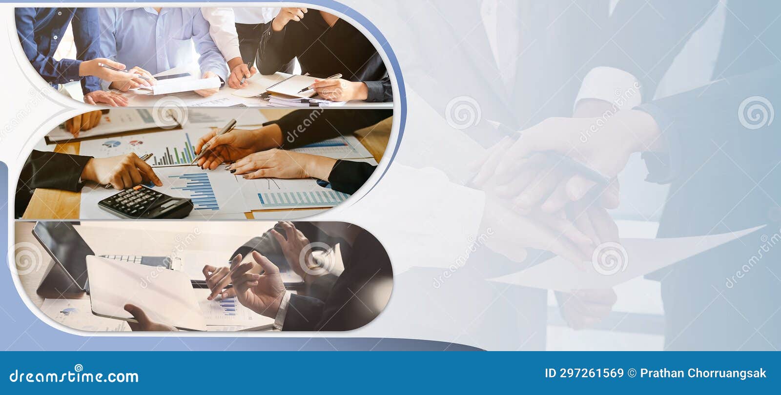 Business Strategy, Economic Growth and Teamwork Concept. Panorama with ...