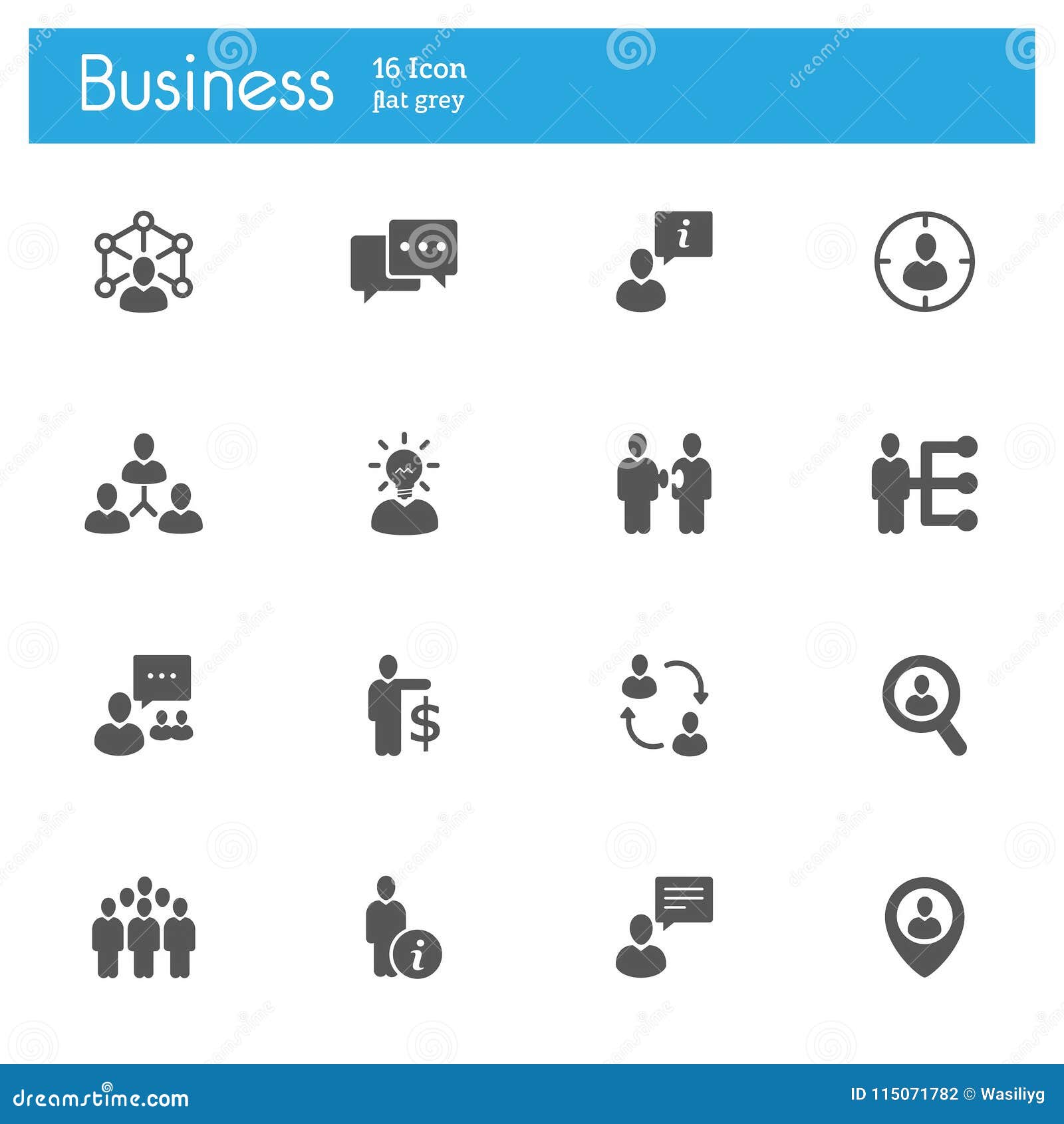Business Strategy Flat Gray Icons Set of 16 Stock Vector - Illustration ... Business Strategy Flat Gray Icons Set of 16 Stock Vector - Illustration ...