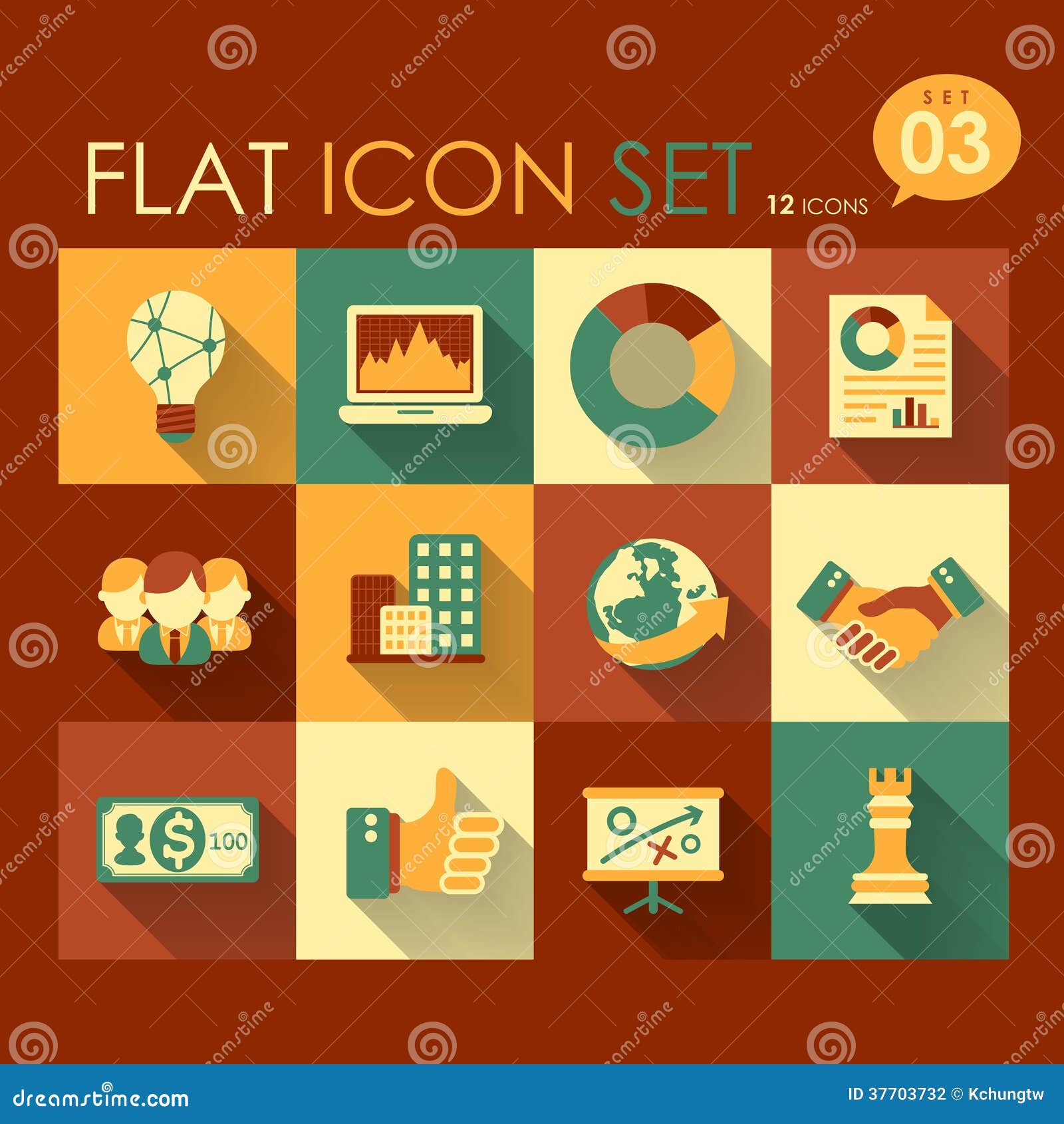 Strategy Icon Set With Various Symbols For Strategic Topics Like ...