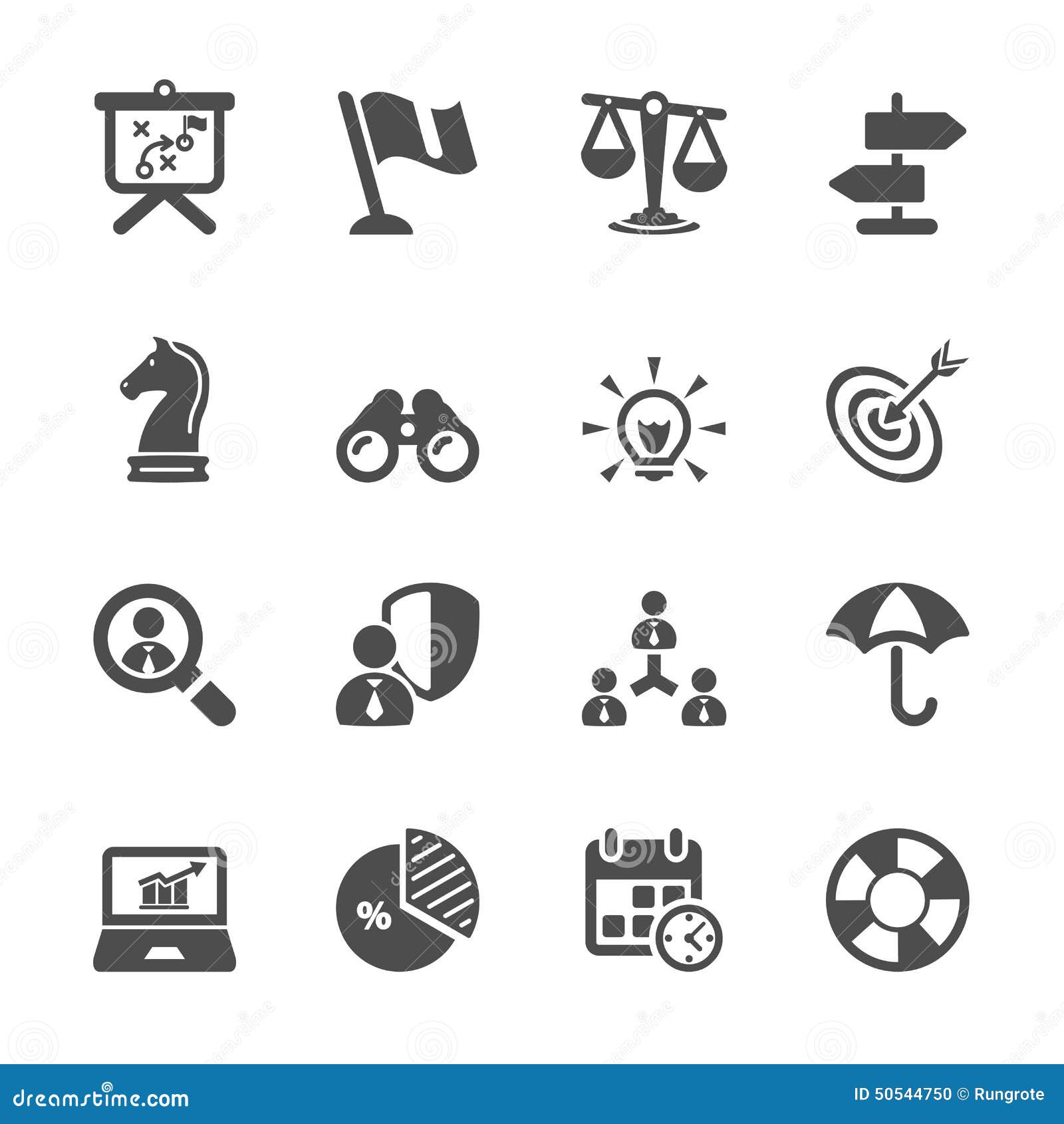 Business and Strategy Icon Set 2, Eps10 Stock Illustration ...