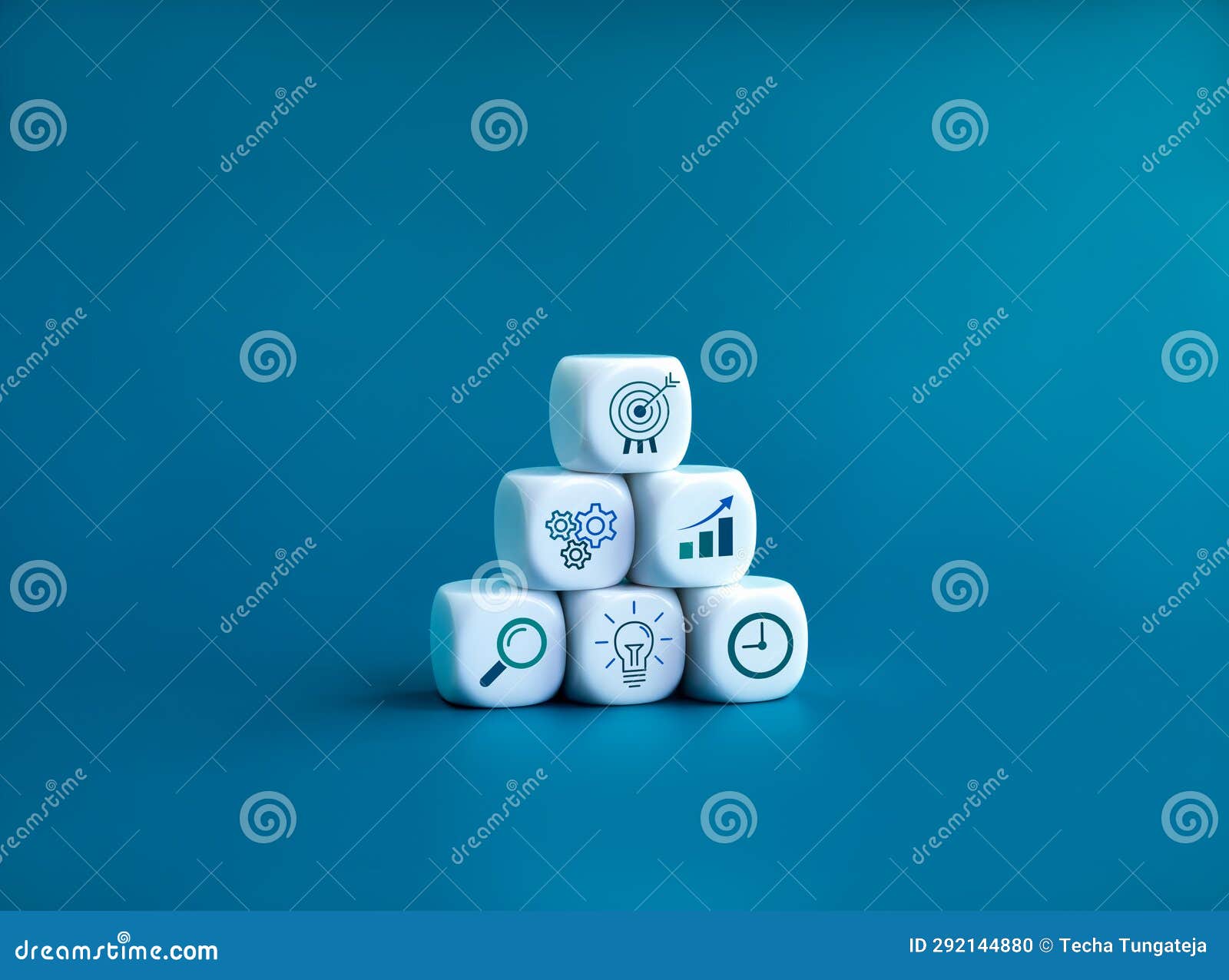Business Strategy Icon Set and Management Symbols Elements on White ...