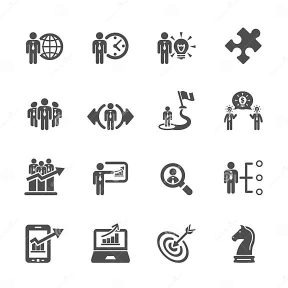 Business and Strategy Icon Set 3, Vector Eps10 Stock Vector ...