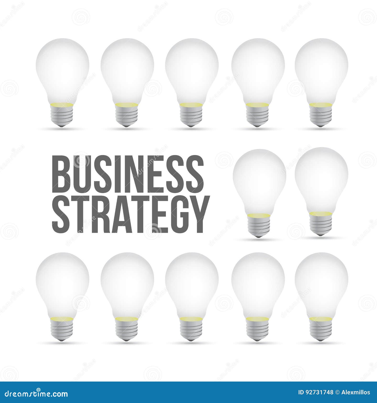 Business Strategy Idea Light Bulb Pattern Concept Stock Illustration ...