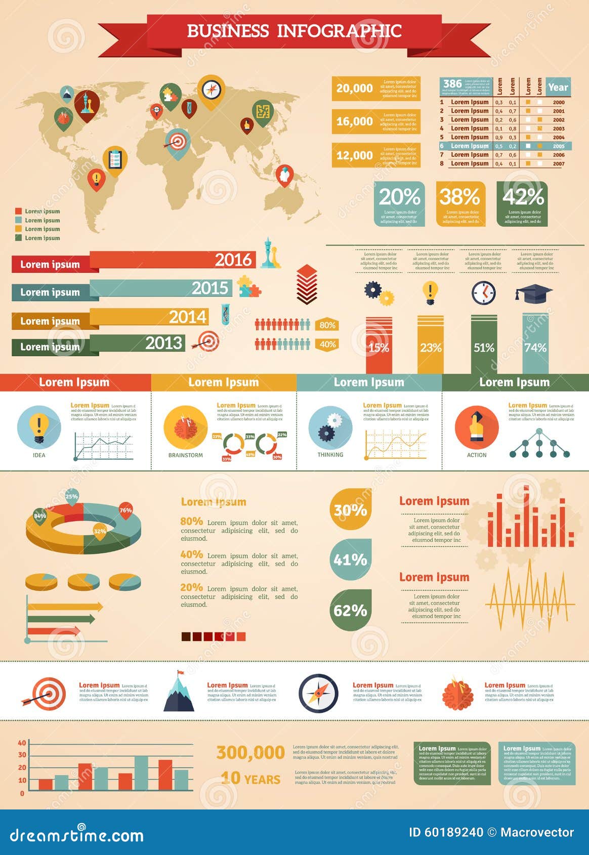 Business Strategy Infographic Set Stock Vector - Illustration of ...