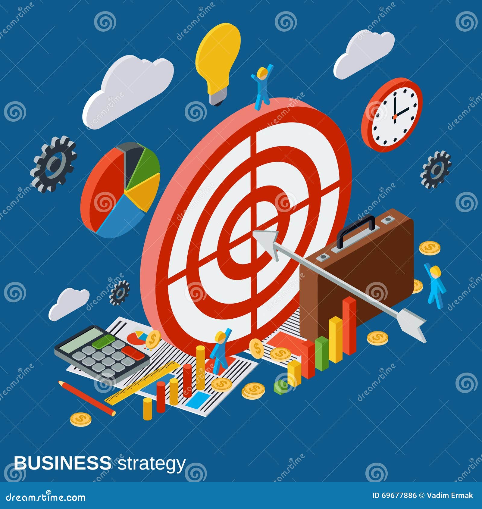Business Strategy Modern Vector Concept Stock Vector - Illustration of ...