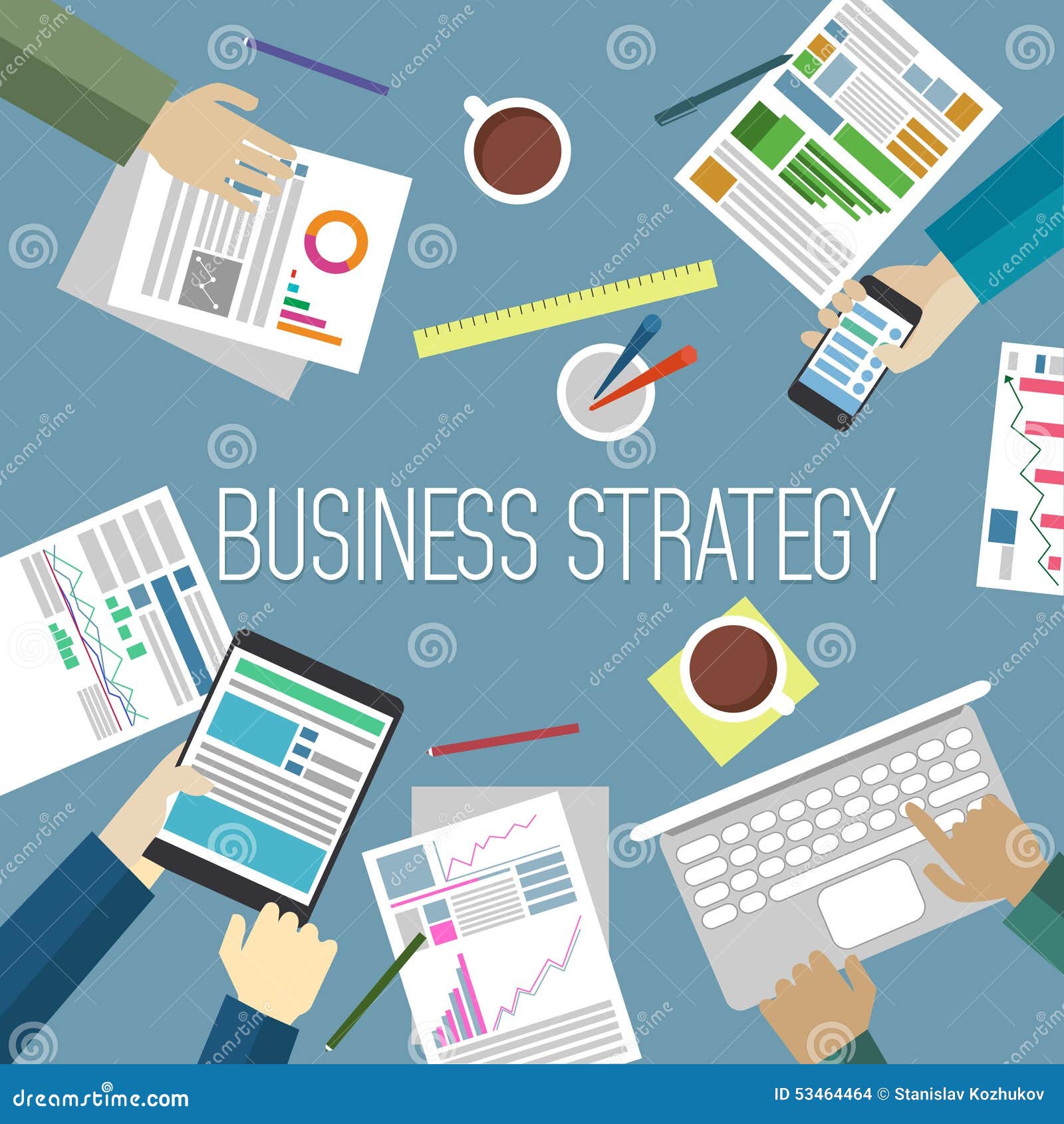 Business strategy stock illustration. Illustration of consulting - 53464464