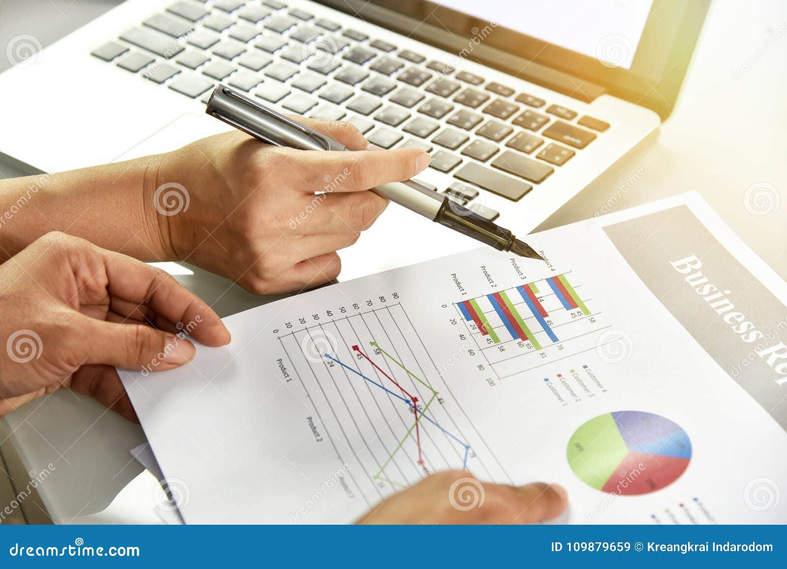 Business Strategy Planning, Business Women Discuss and Review Paperwork ...