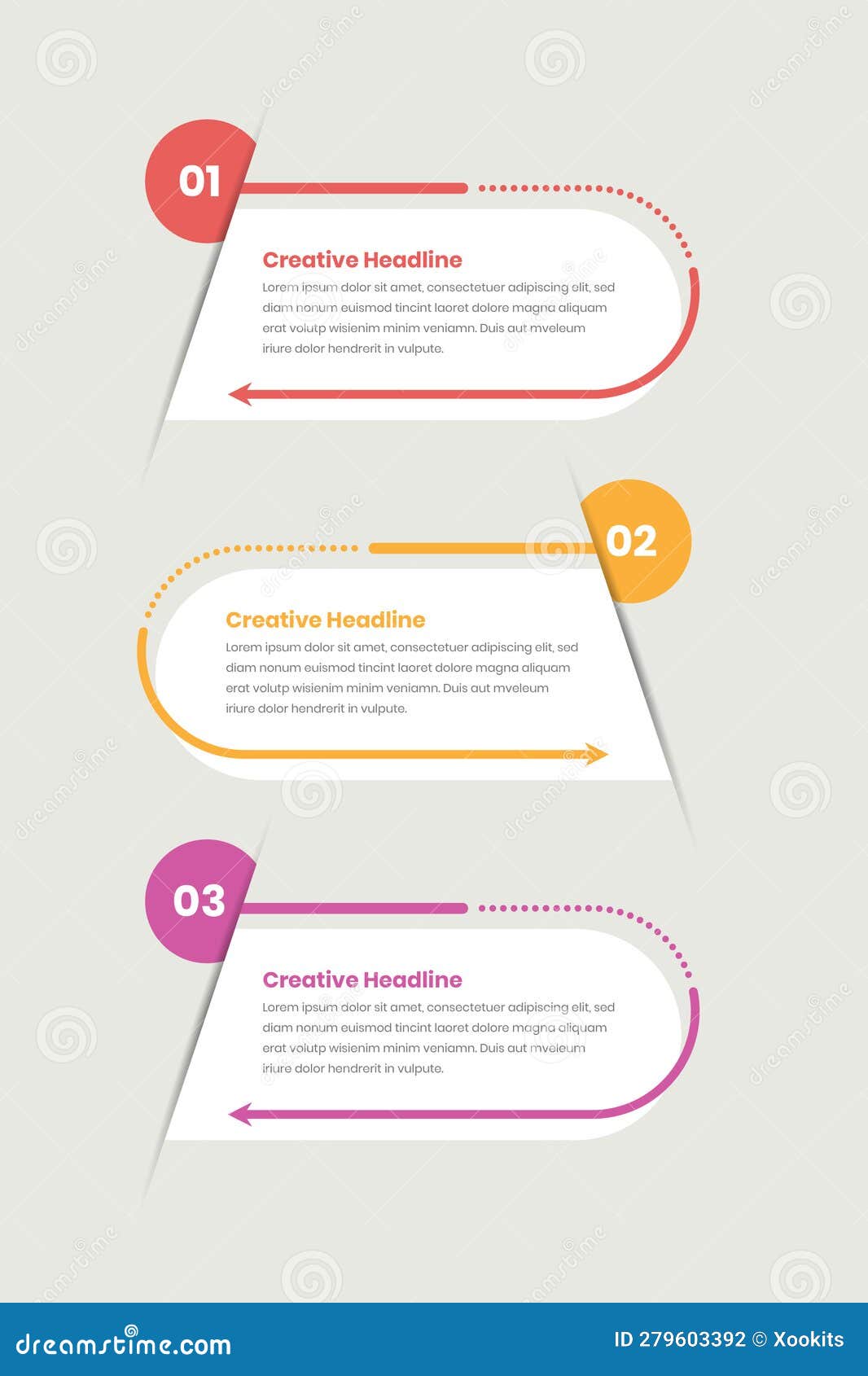 Business Strategy or Process Presentation Simple Infographic Layout ...
