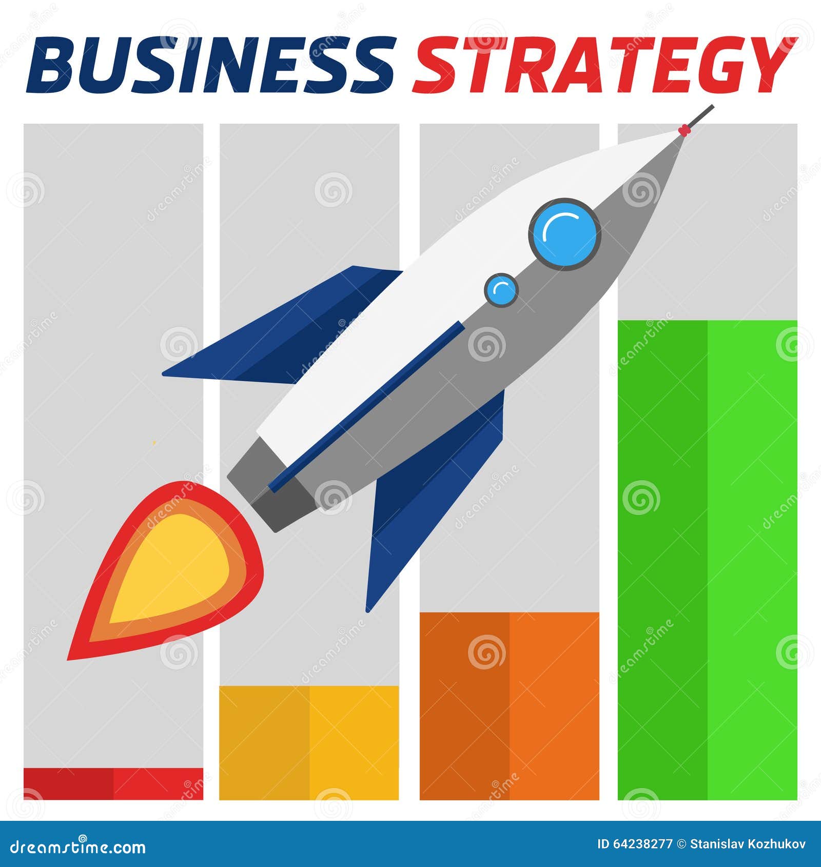 Business strategy rocket stock illustration. Illustration of design ...