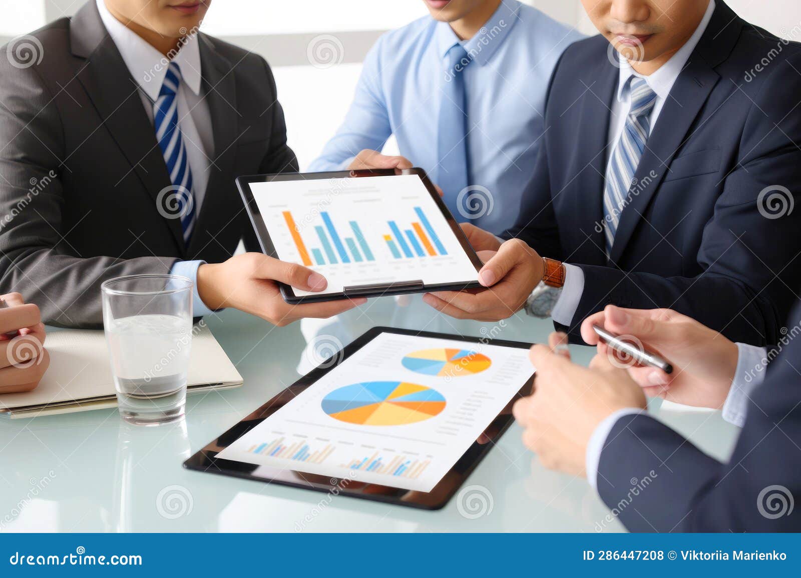 Business Strategy Session: Analyzing Financial Charts and Reports Stock ...