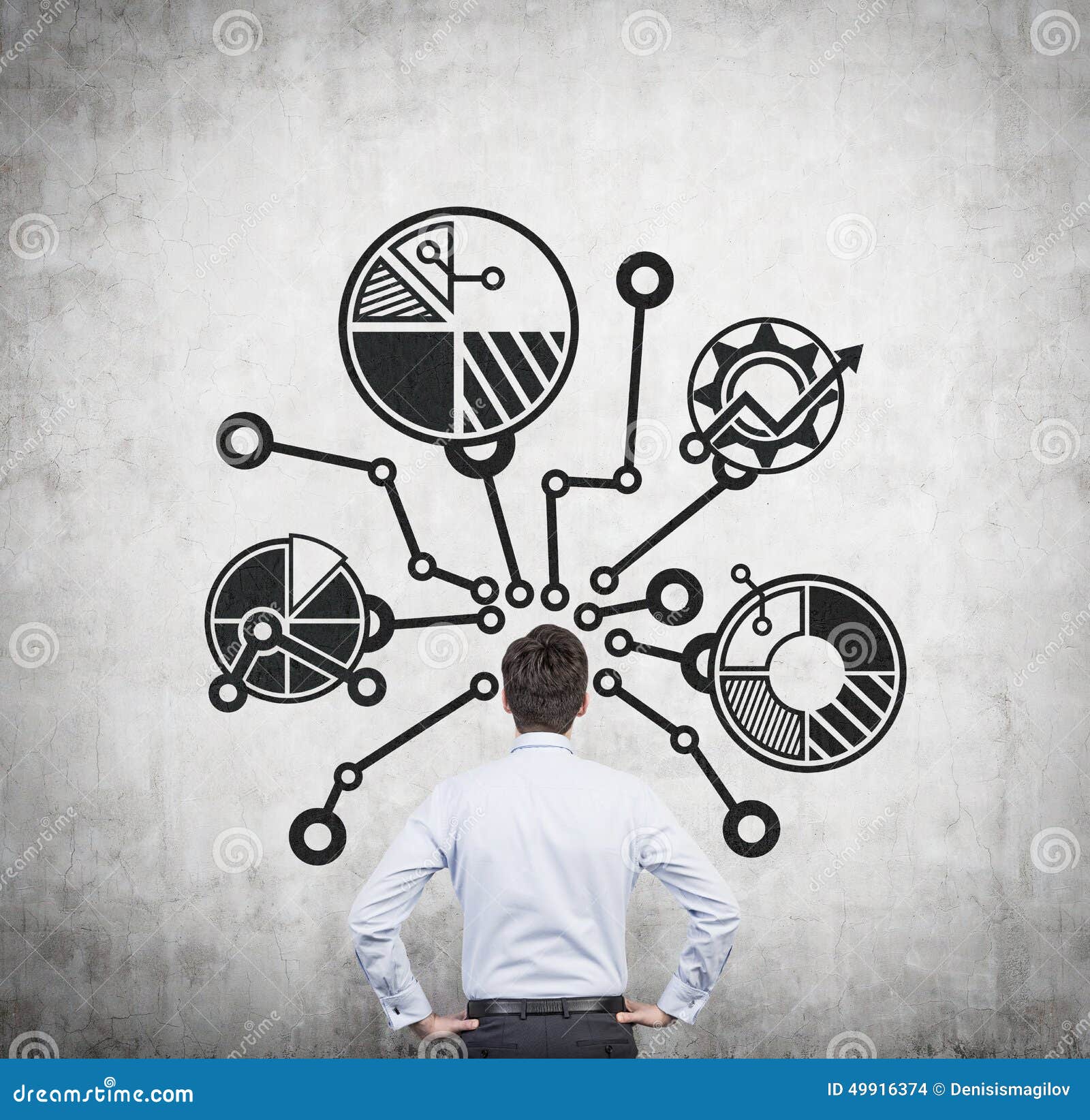 Business strategy on wall stock photo. Image of office - 49916374