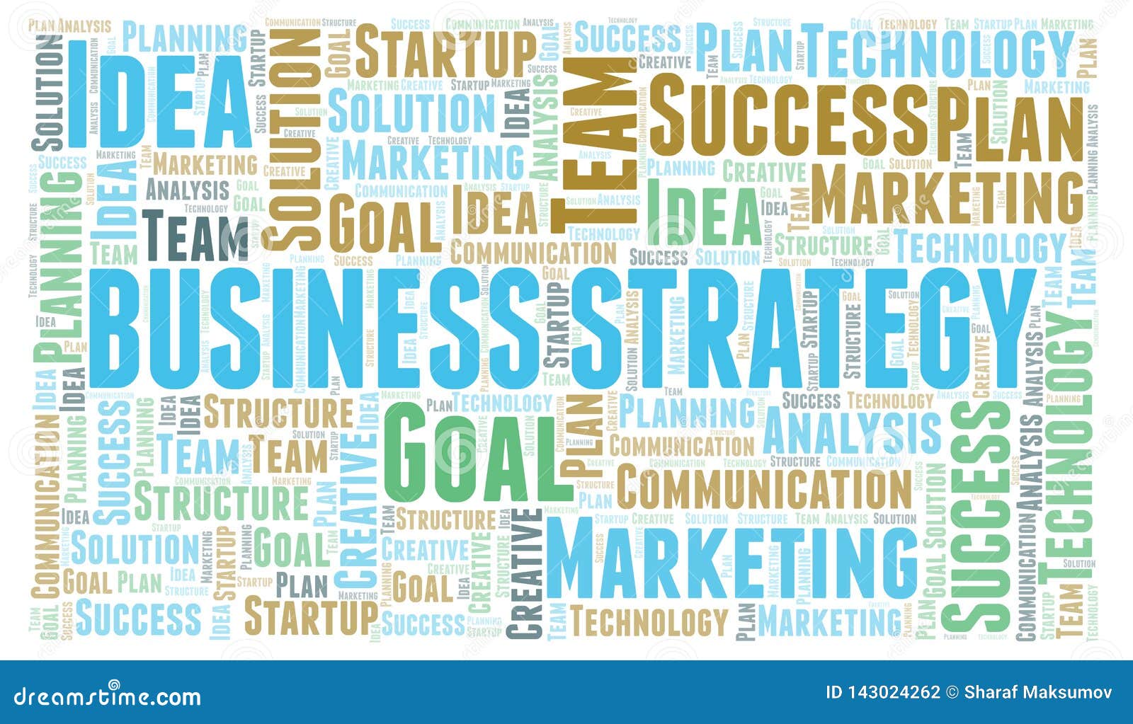 Business Strategy Word Cloud Stock Illustration - Illustration of ...