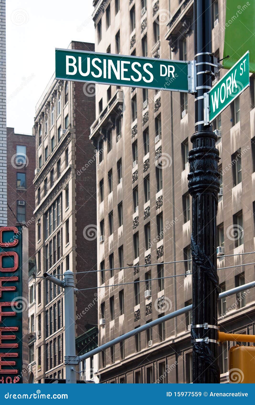 Business Street Corner Signs Stock Image - Image of road, signpost ...