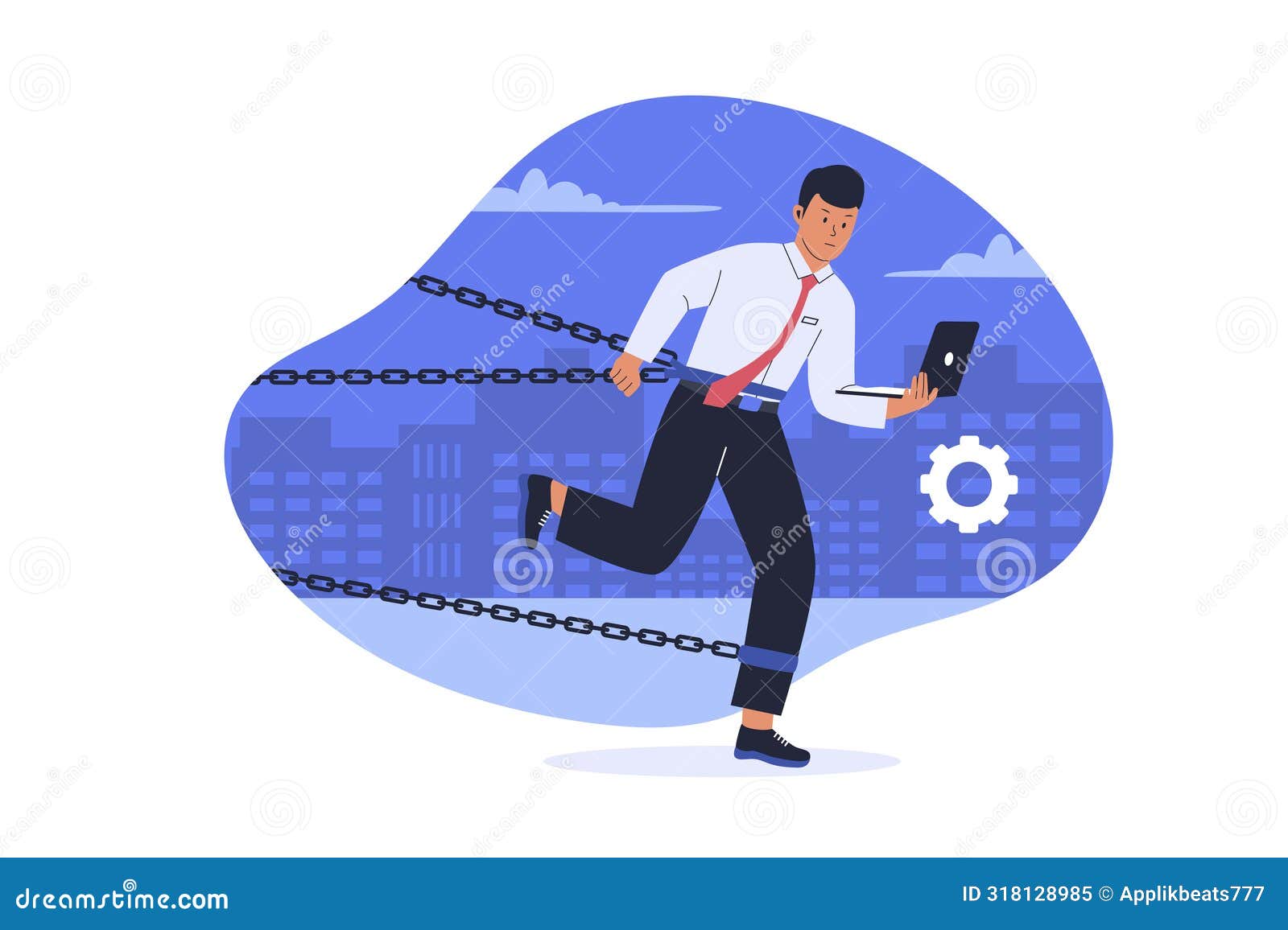 Business struggle concept stock vector. Illustration of persistence ...