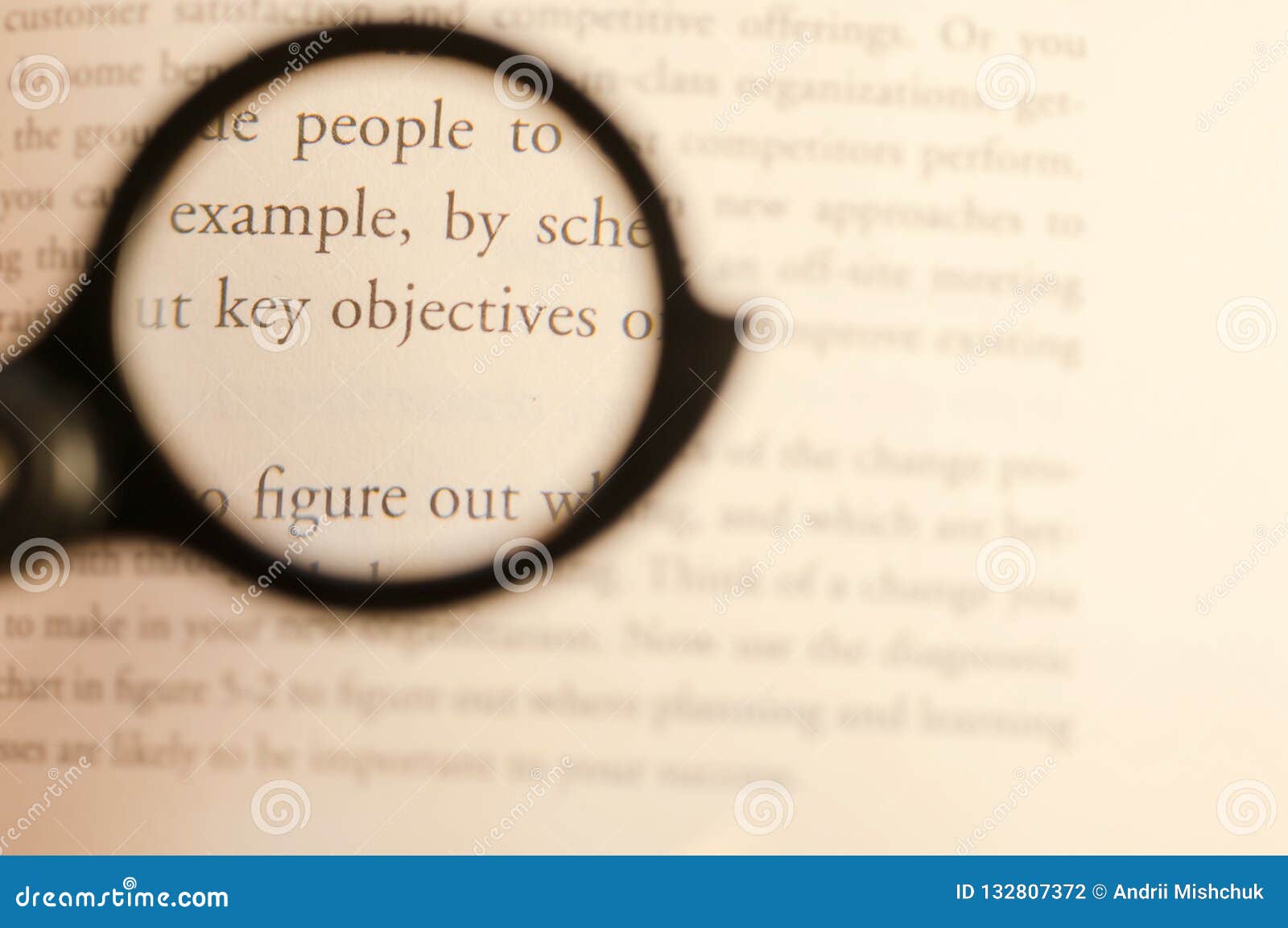 Business Study Text Focused by Lens with Blurred Background Stock Photo ...