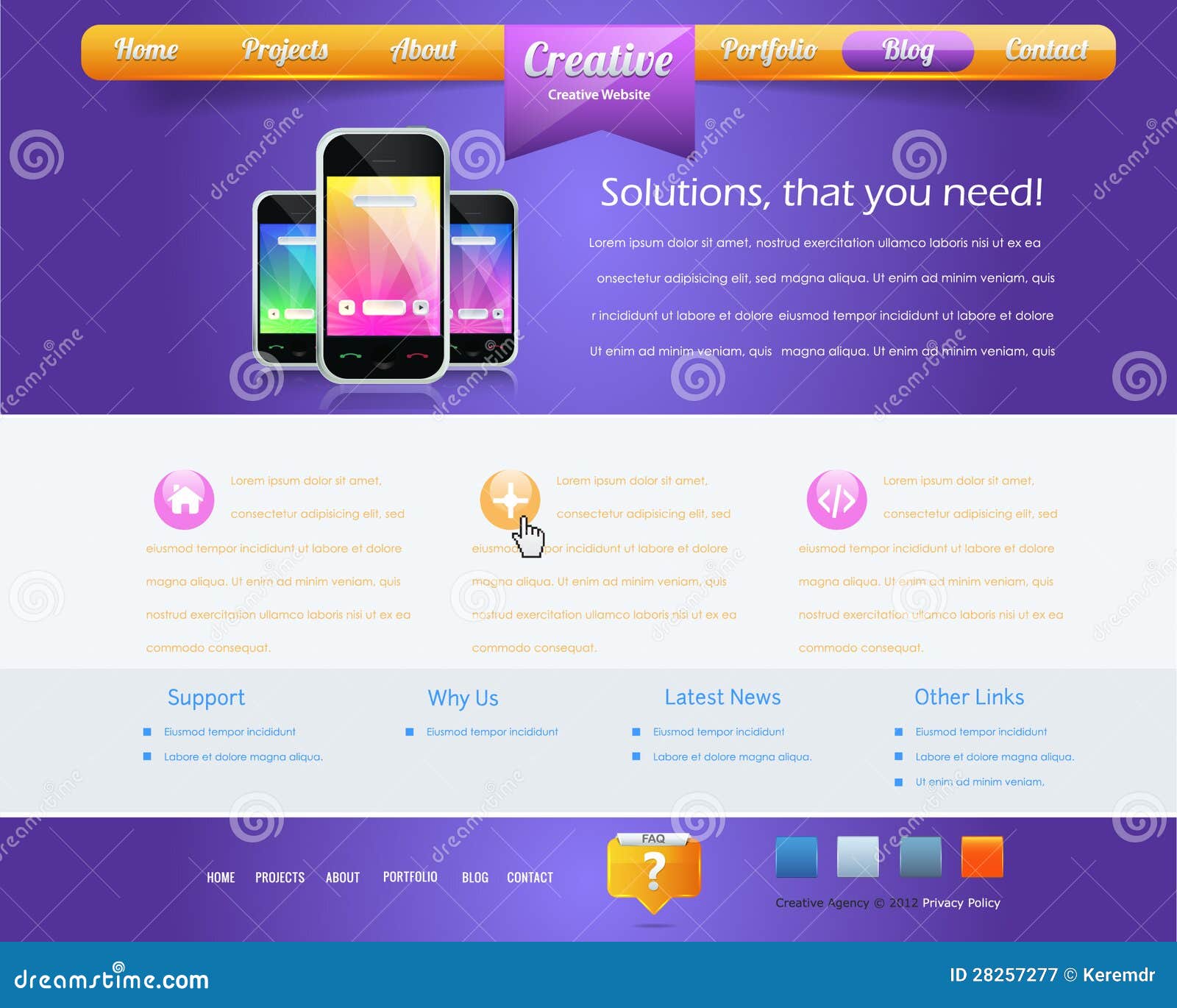 Business Style Web Template Vector Design Set Stock Vector ...