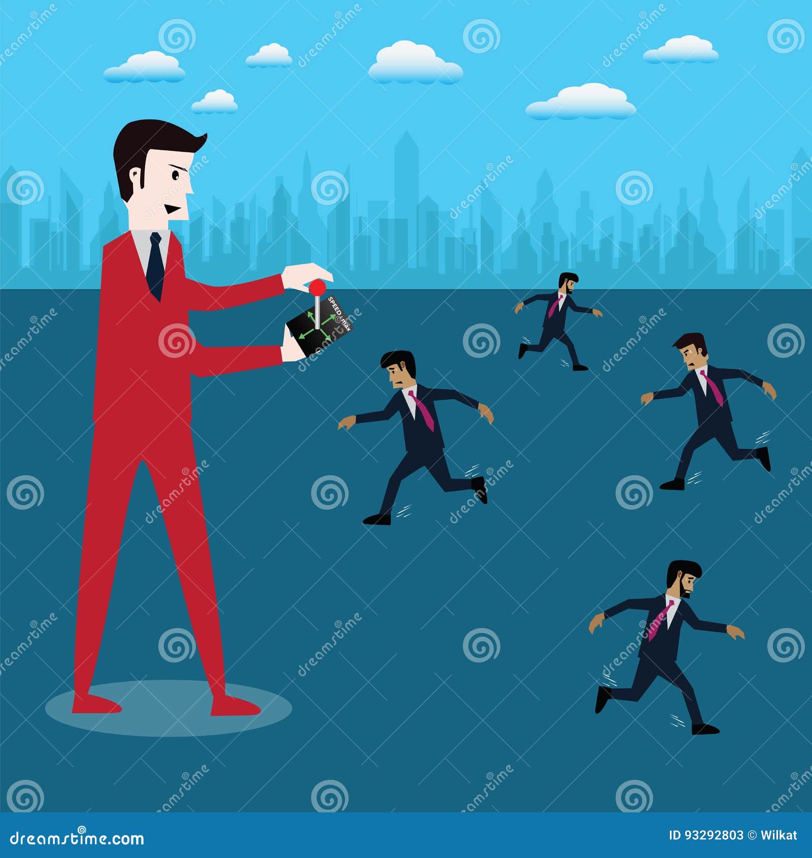 Business Success,boss Control Businessman for Work Hard - Vector Stock ...