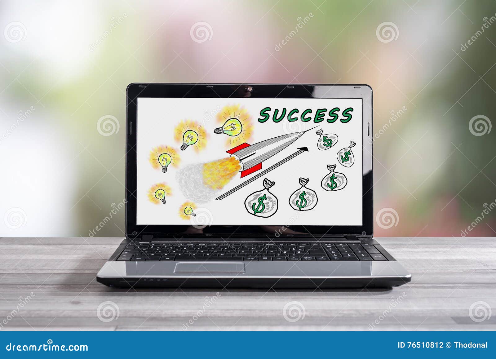 Business Success Concept on a Laptop Screen Stock Photo - Image of ...