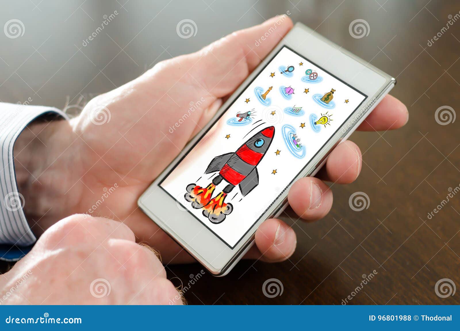 Business Success Concept on a Smartphone Stock Photo - Image of ...
