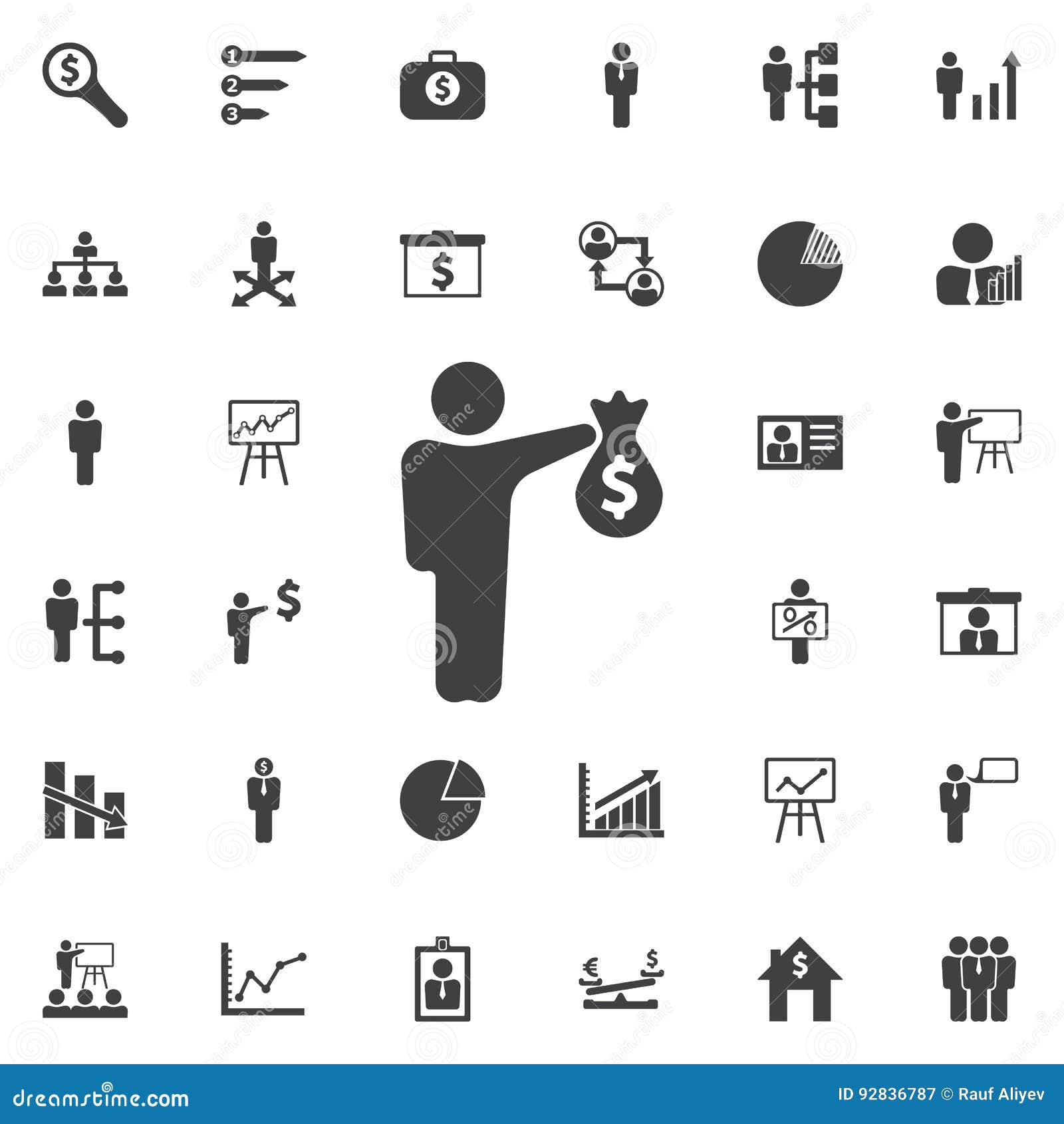 Business Success Concept Vector Icon. Stock Vector - Illustration of ...