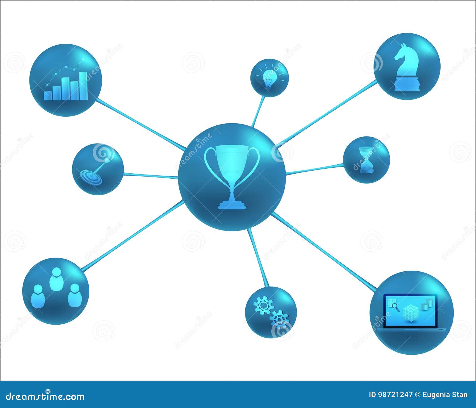 Business Success Elements Abstract Representation Stock Vector ...