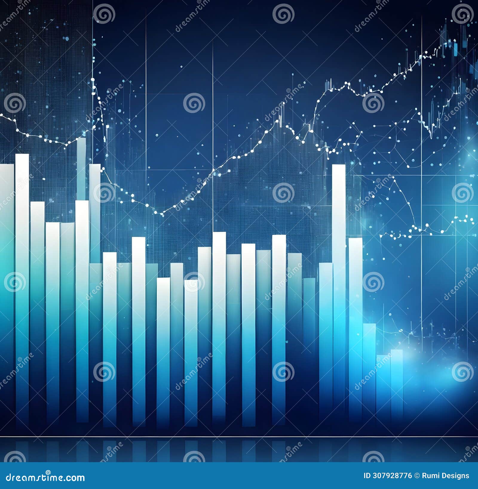 Business Success and Failure Graph Visualization Stock Illustration ...
