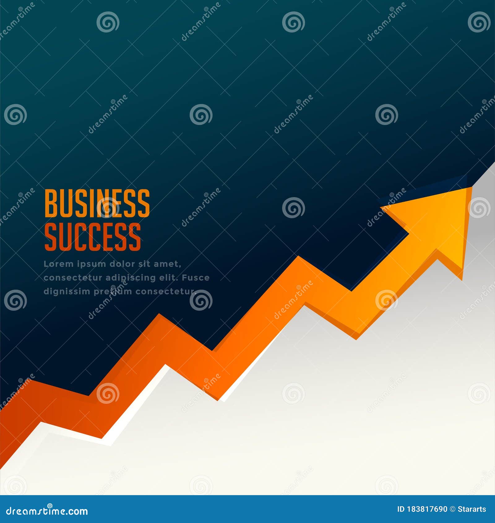 Business Success Growth Arrow with Upward Arrow Stock Vector ...