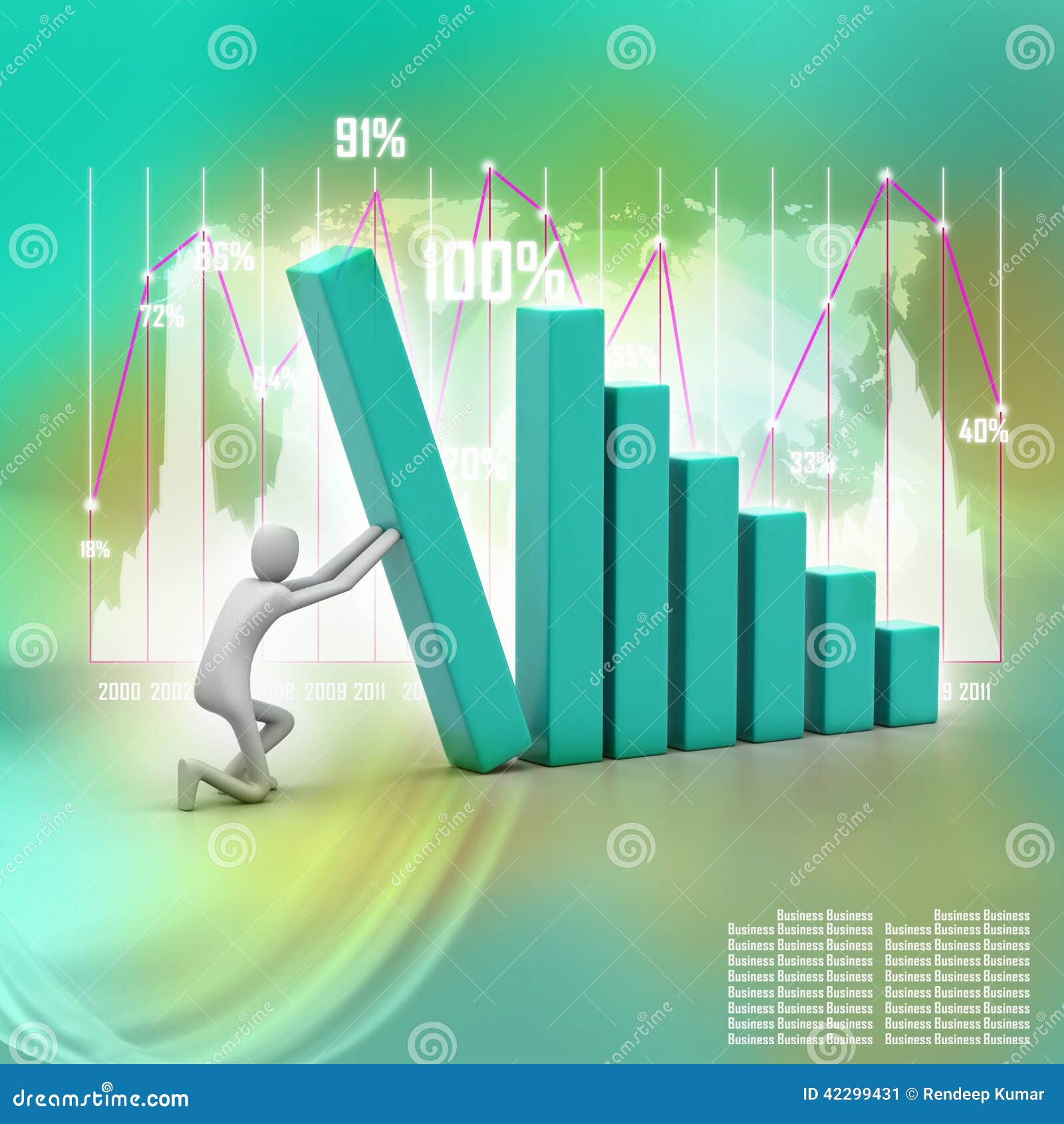 Business Success and Growth Concept Stock Illustration - Illustration ...