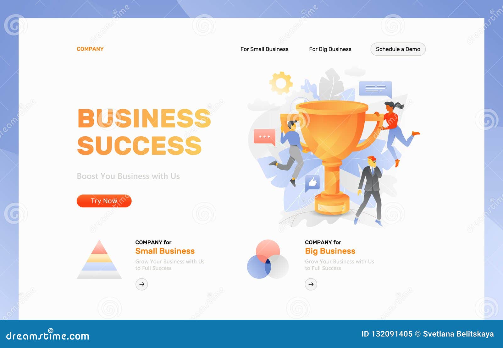 Business Success Header Template Stock Vector - Illustration of sign ...