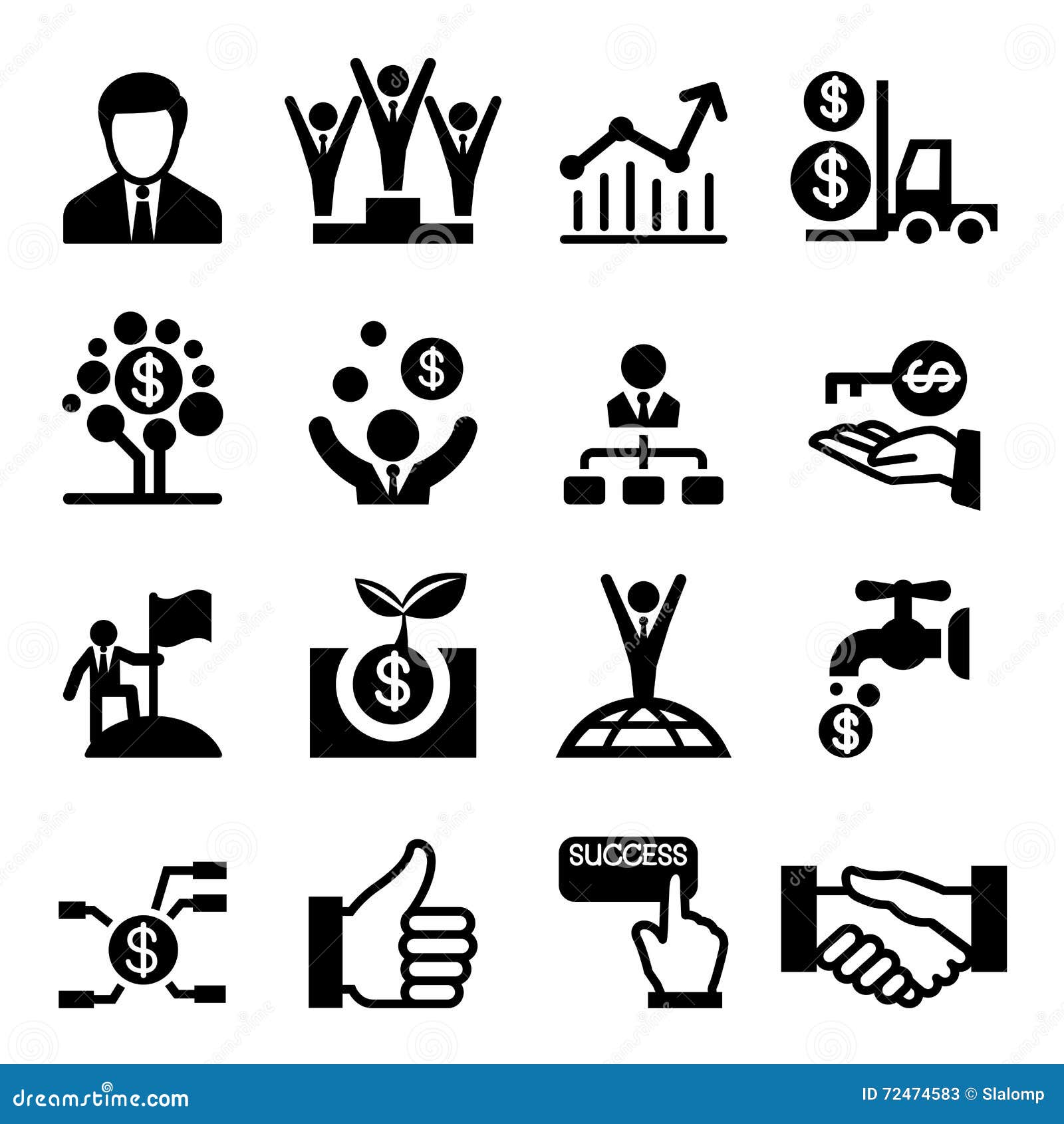 Business success icon stock illustration. Illustration of analyst ...