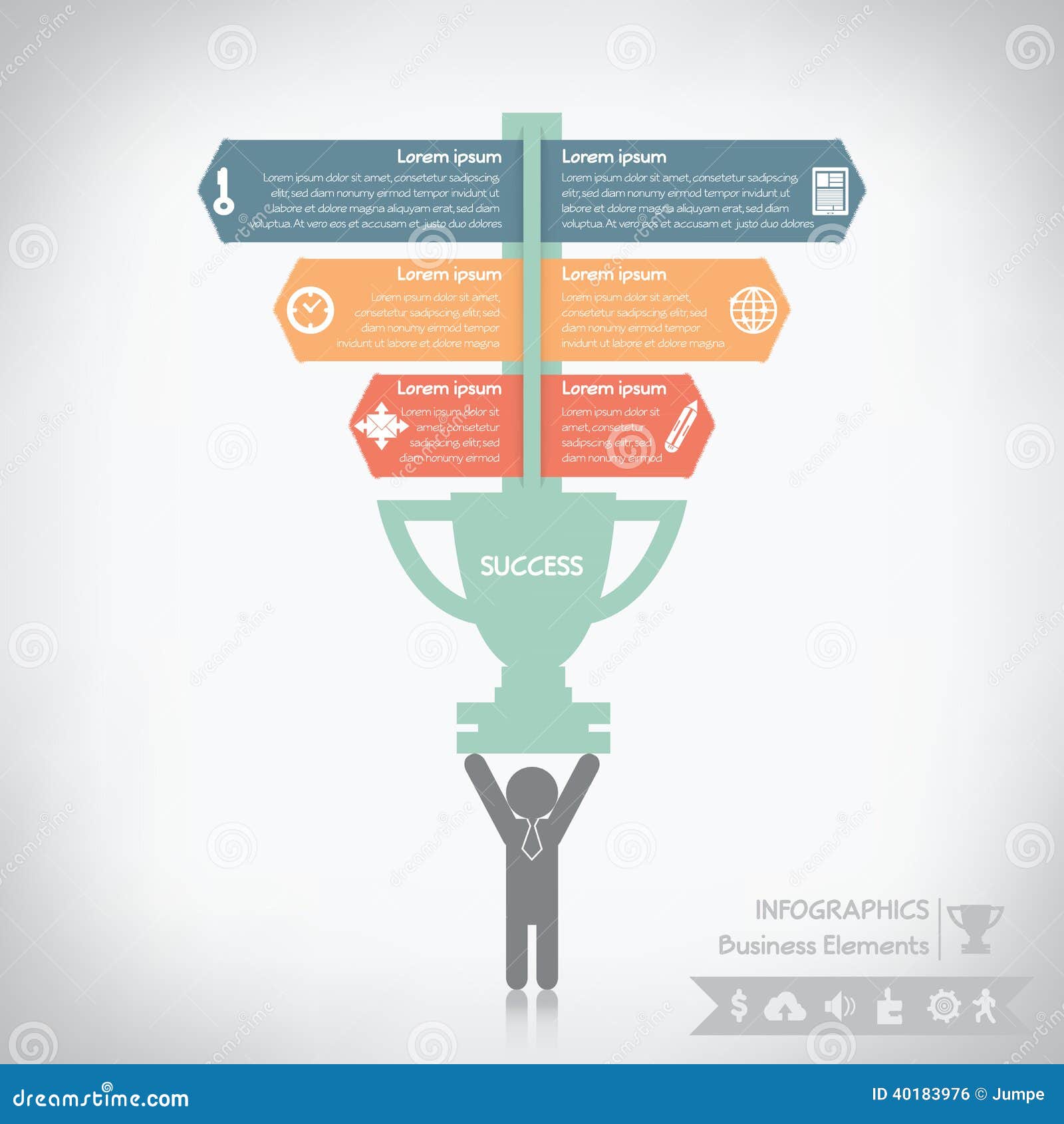 Business Success Infographics Stock Vector - Illustration of graph ...