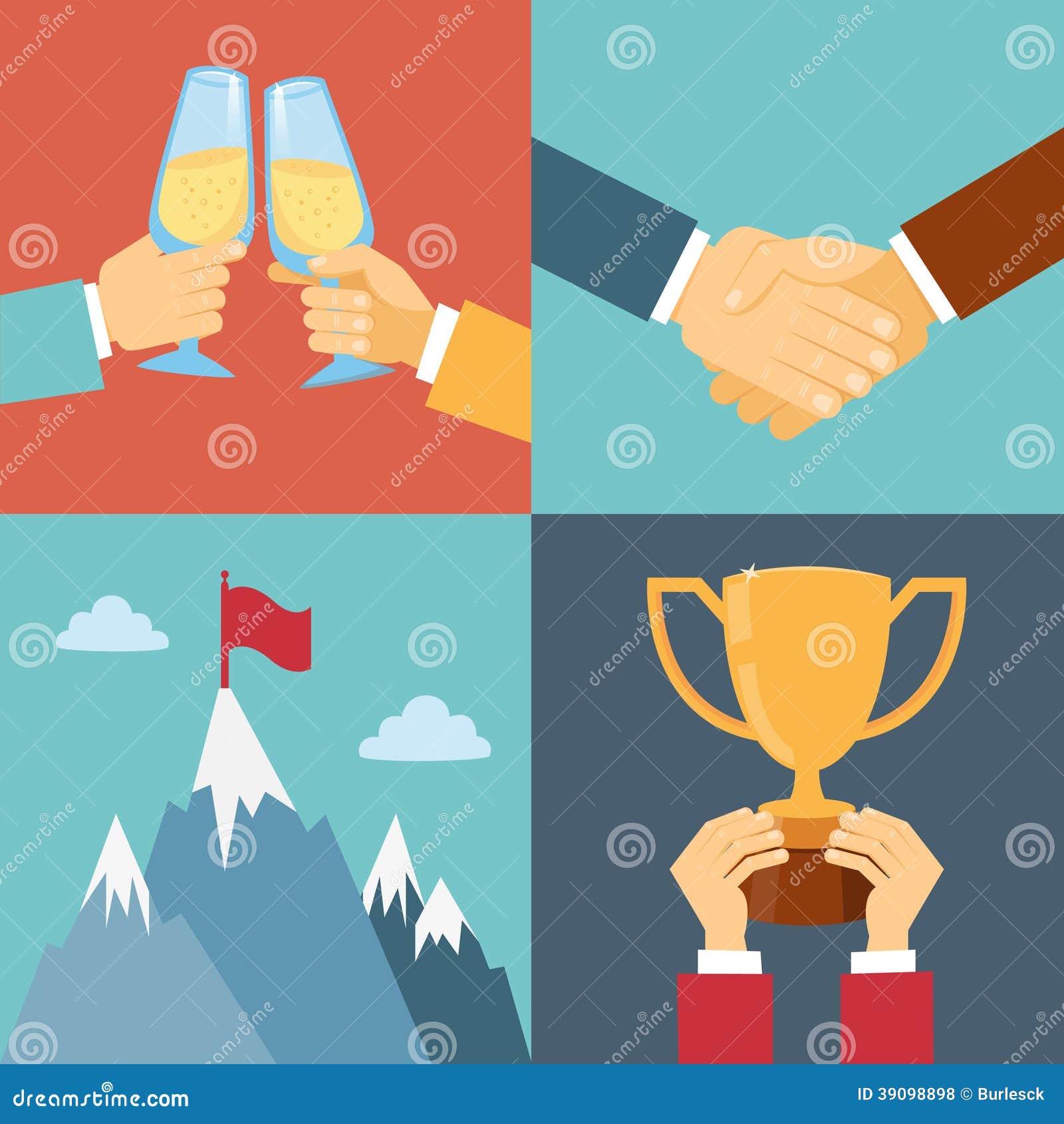 Business Success, Leadership and Win Stock Vector - Illustration of ...