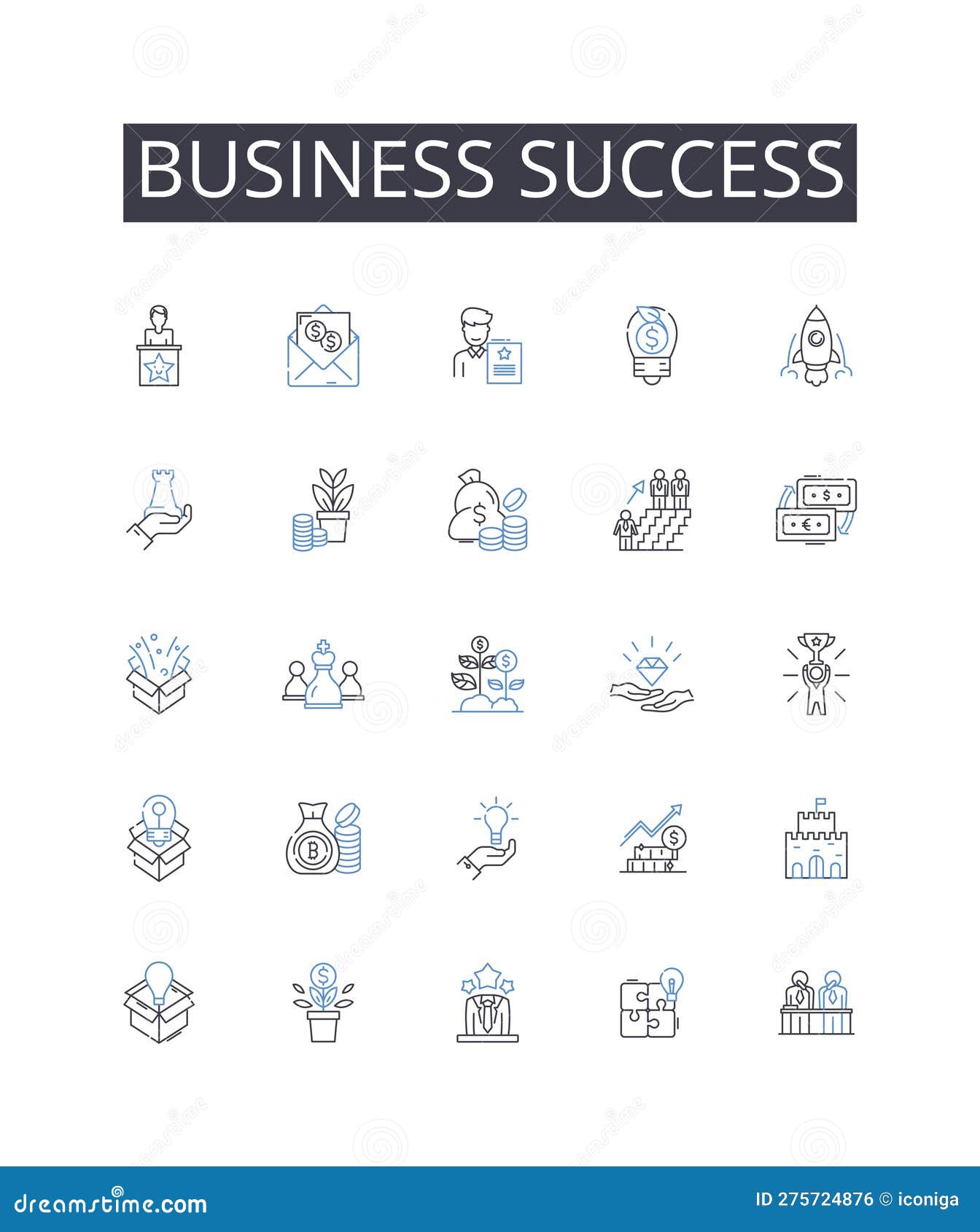 Profit Maximization Linear Icons Set. Efficiency, Expansion ... Profit Maximization Linear Icons Set. Efficiency, Expansion ...