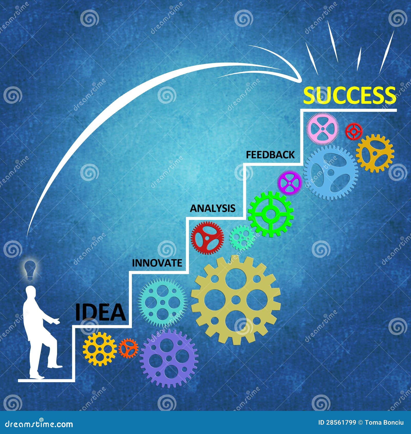 Business Success Infographic With Icons, Shaking Hands, Money And ...