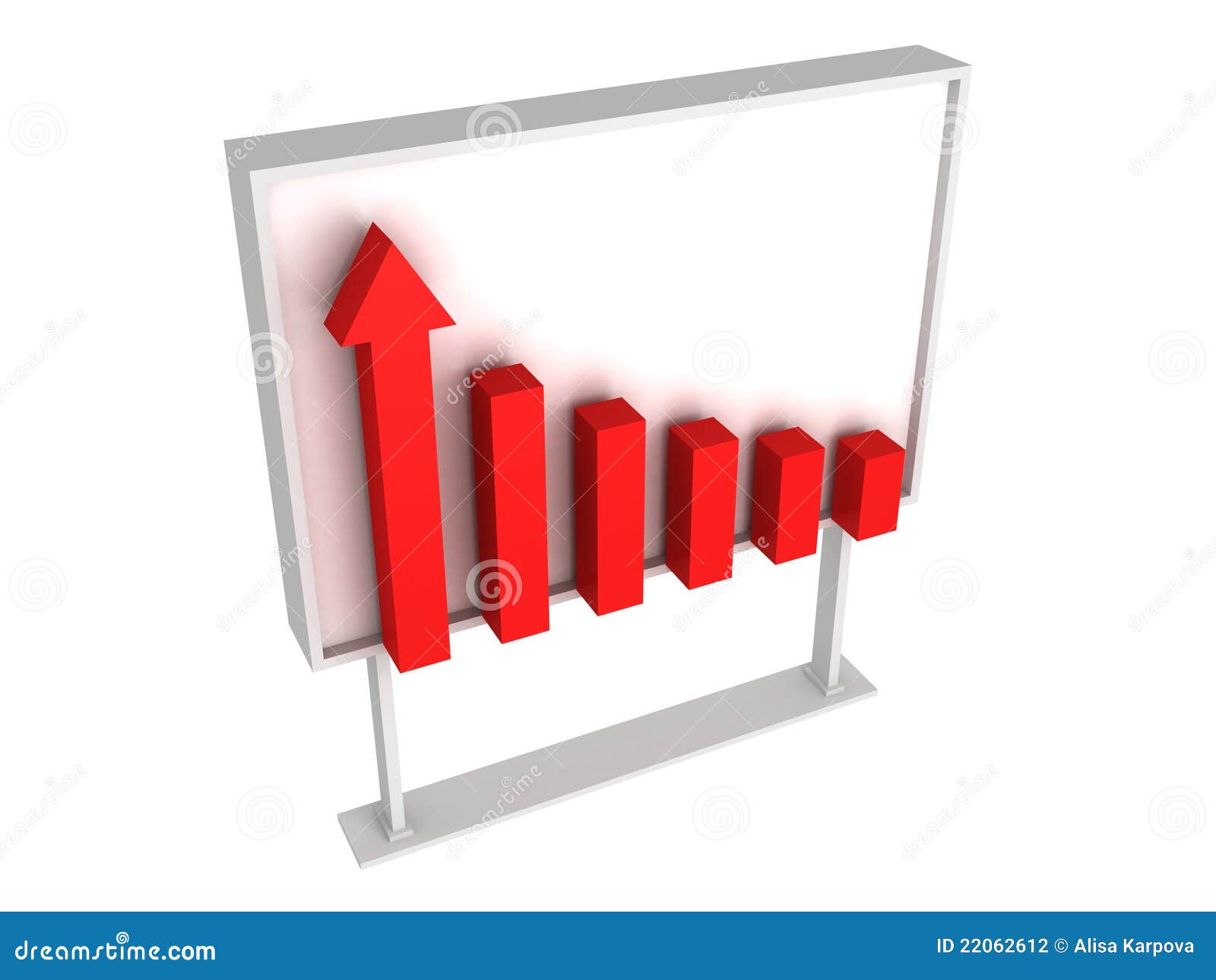 Business Success Red Graph Diagram Stock Illustration - Illustration of ...
