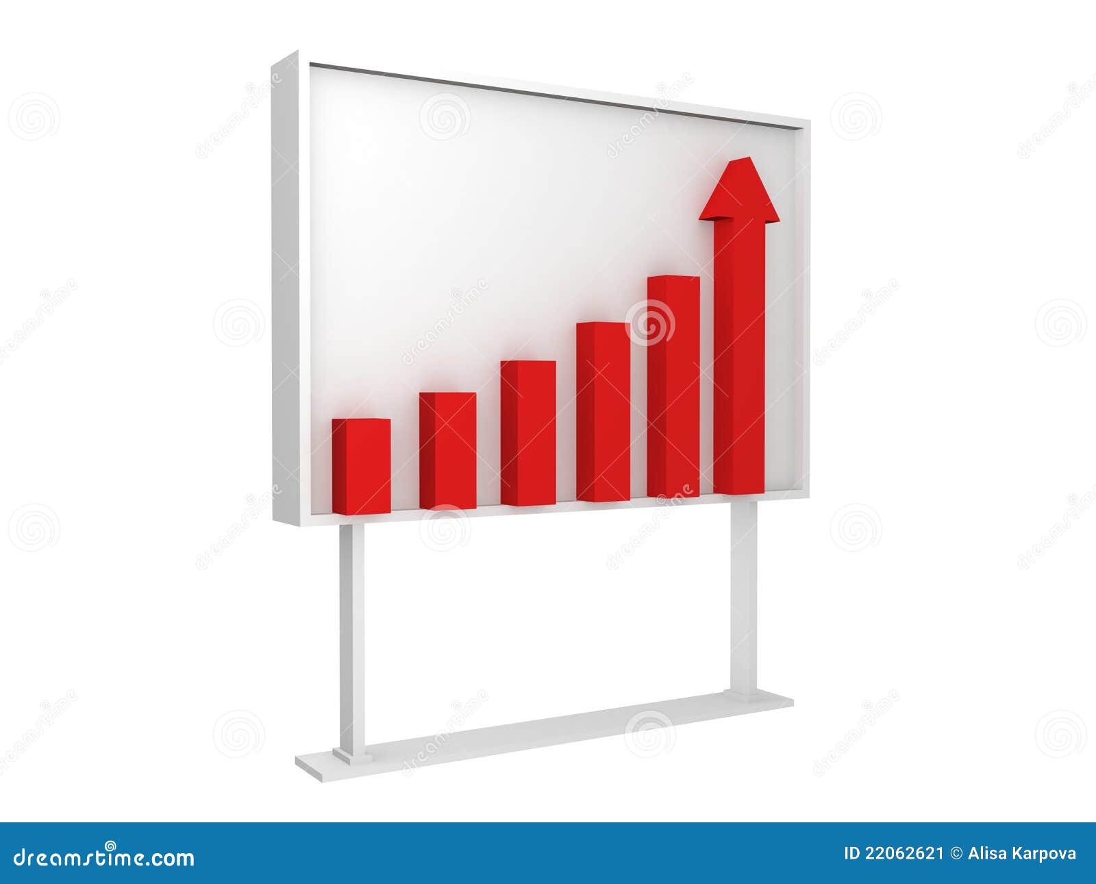 Business Success Red Graph Diagram Stock Illustration - Illustration of ...