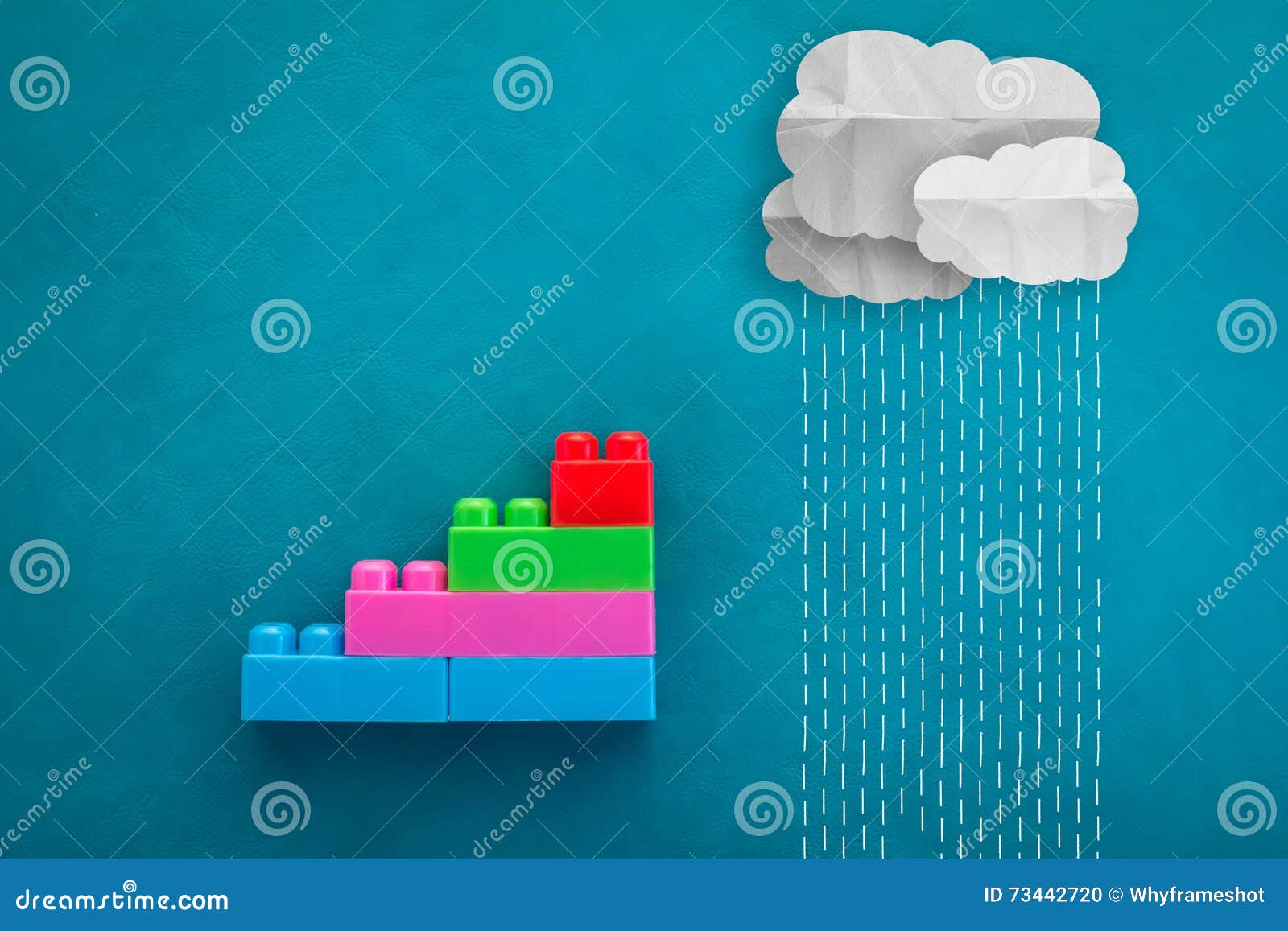 Business Success Step with Raining As Business Problem Ahead Stock ...
