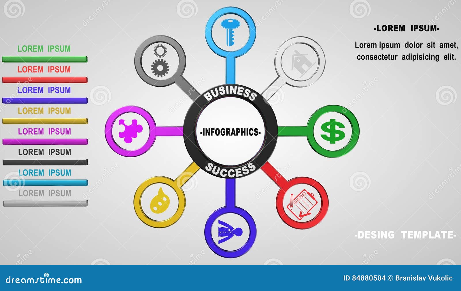 Business Success,team Work,Info Graphic,3D Illustration Stock ...