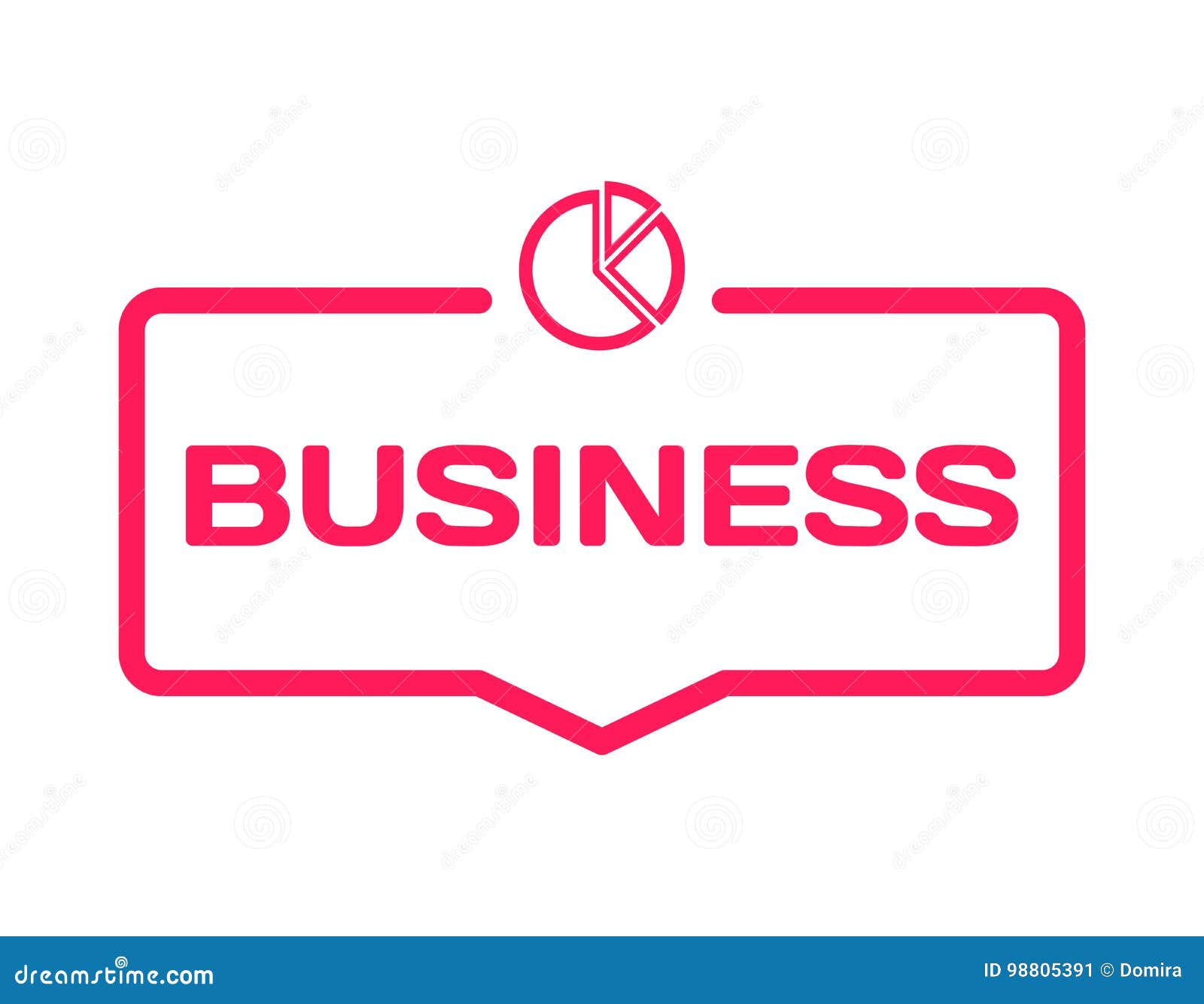 Business Success Template Dialog Bubble in Flat Style on White. Stamp ...