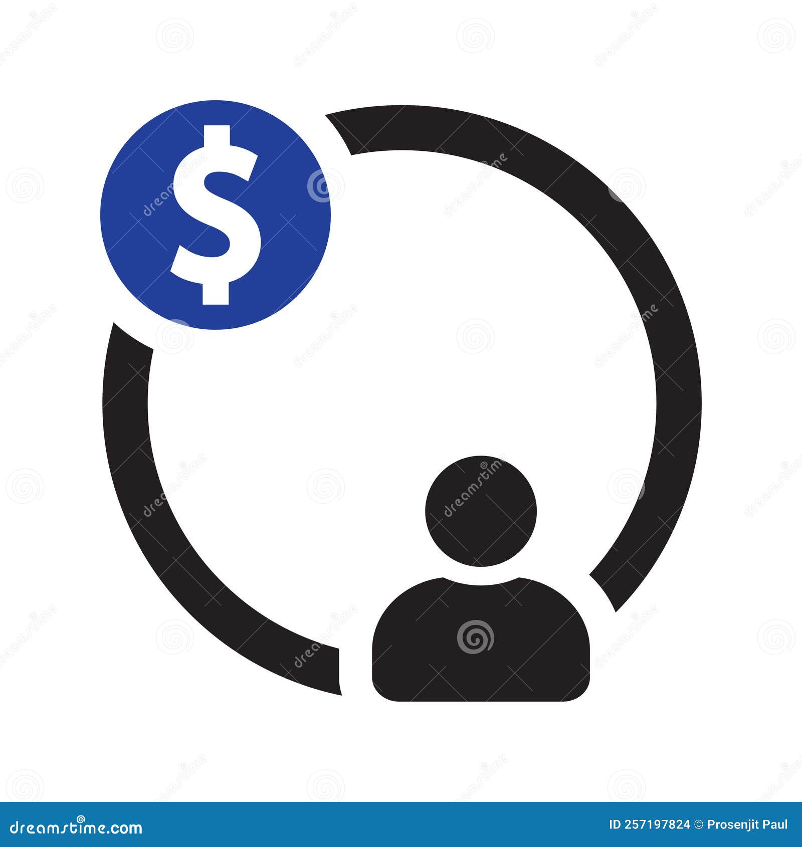 Business Success Winner Money Icon Stock Illustration - Illustration of ...