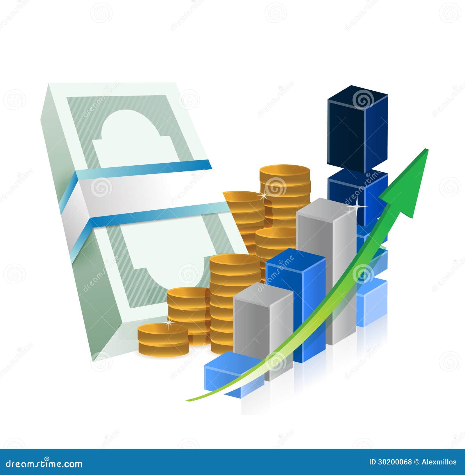 Business Successful Graph Profits Stock Illustration - Illustration of ...
