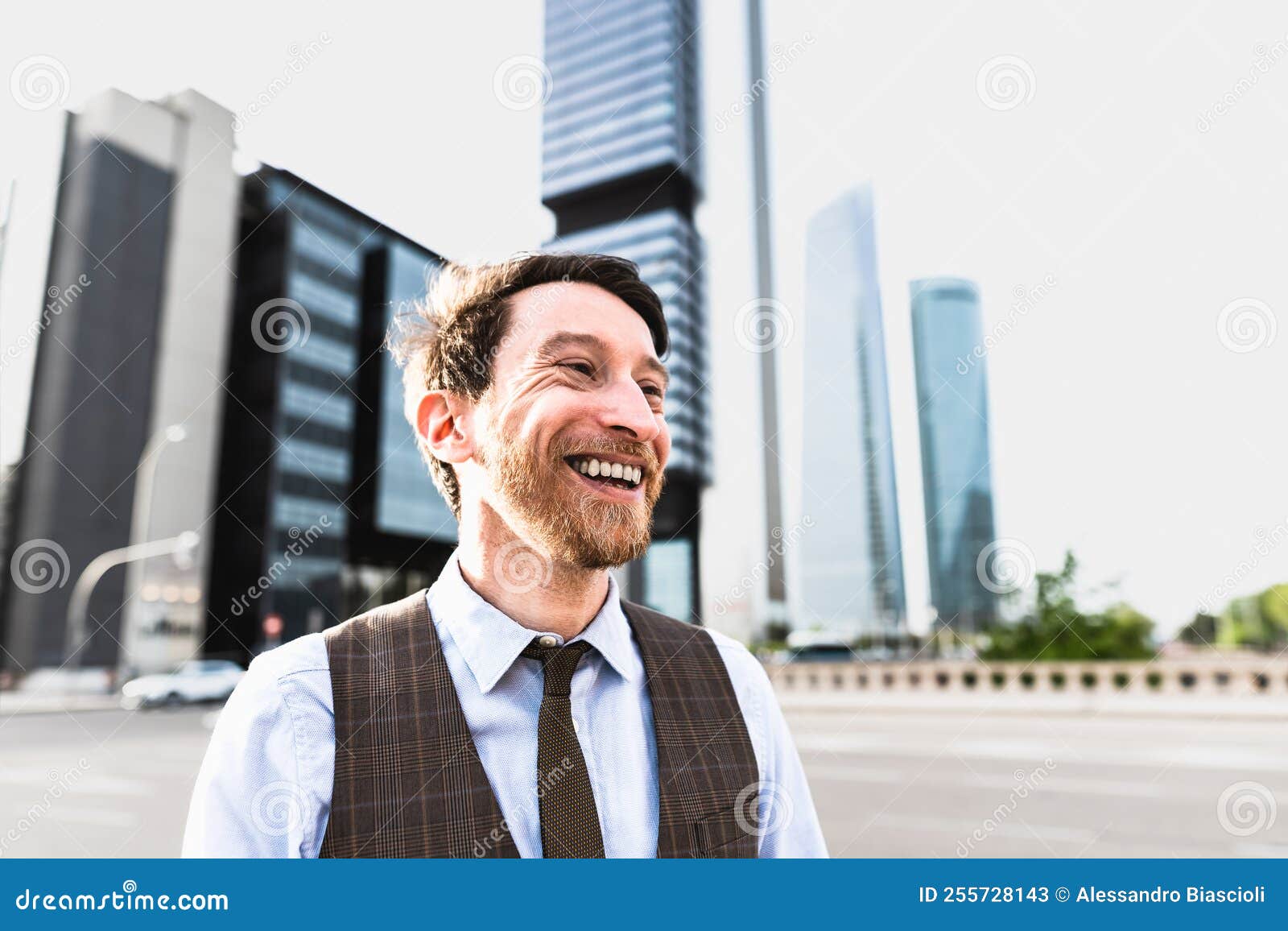 Business Young Man Outside Enterprise Office Stock Image - Image of ...