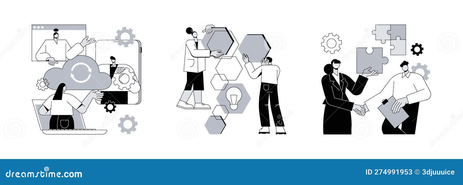 Business Support Abstract Concept Vector Illustrations. Stock Vector ...