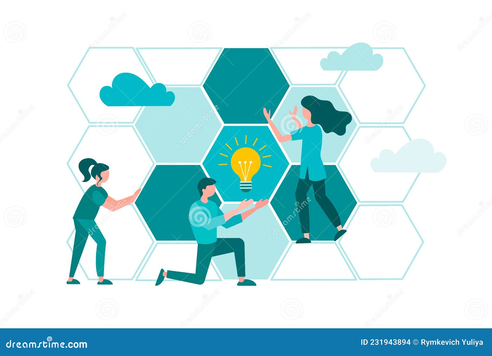 Business Support. Colleagues Build Business Startup, Structuring and ...