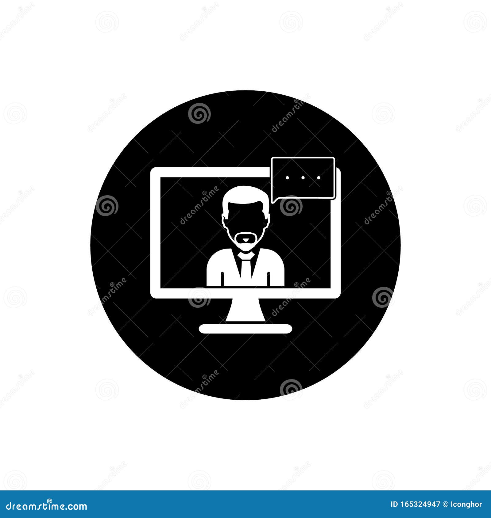 Business Support Icon. stock vector. Illustration of rounded - 165324947