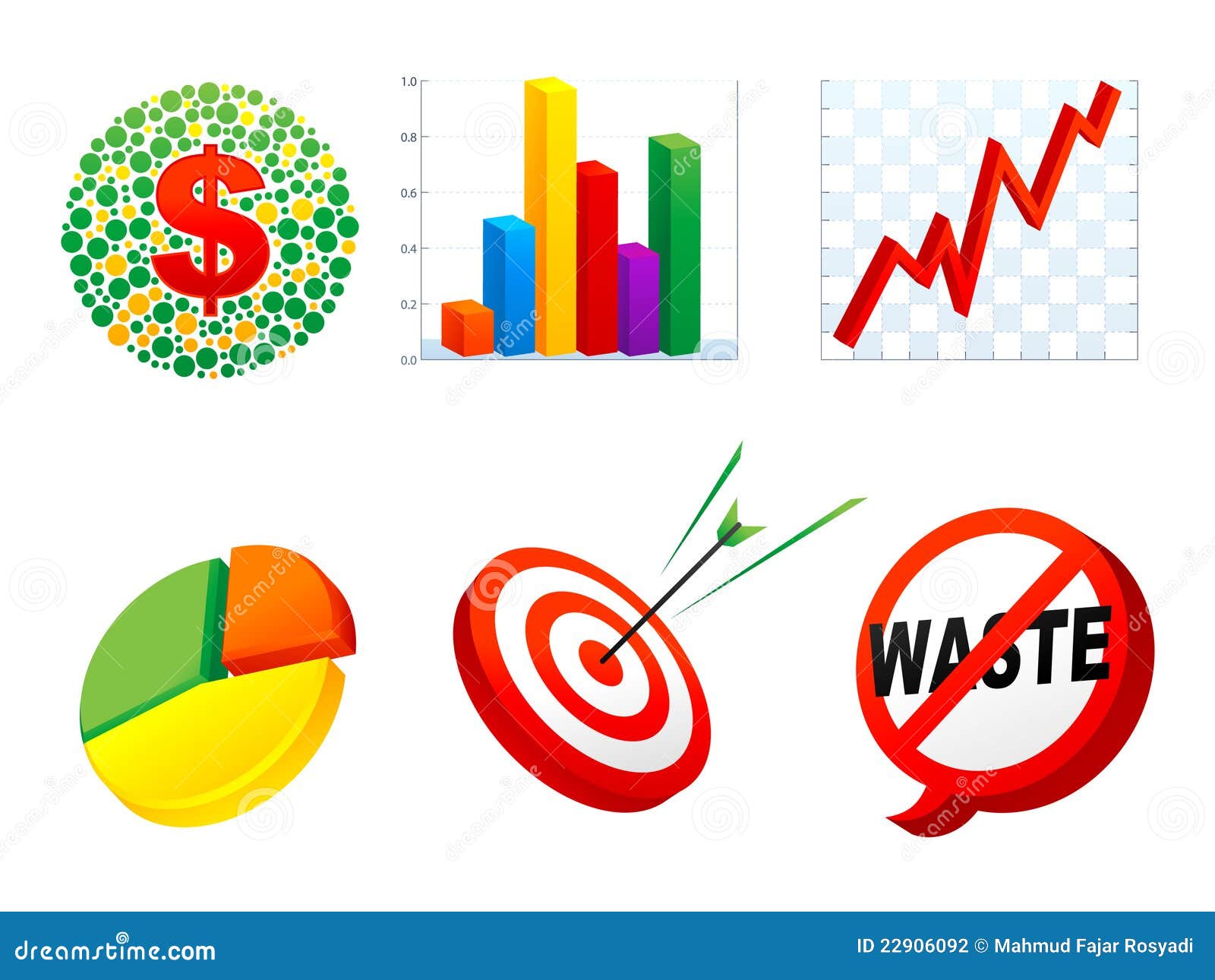 Business Symbol stock vector. Illustration of blue, yellow - 22906092