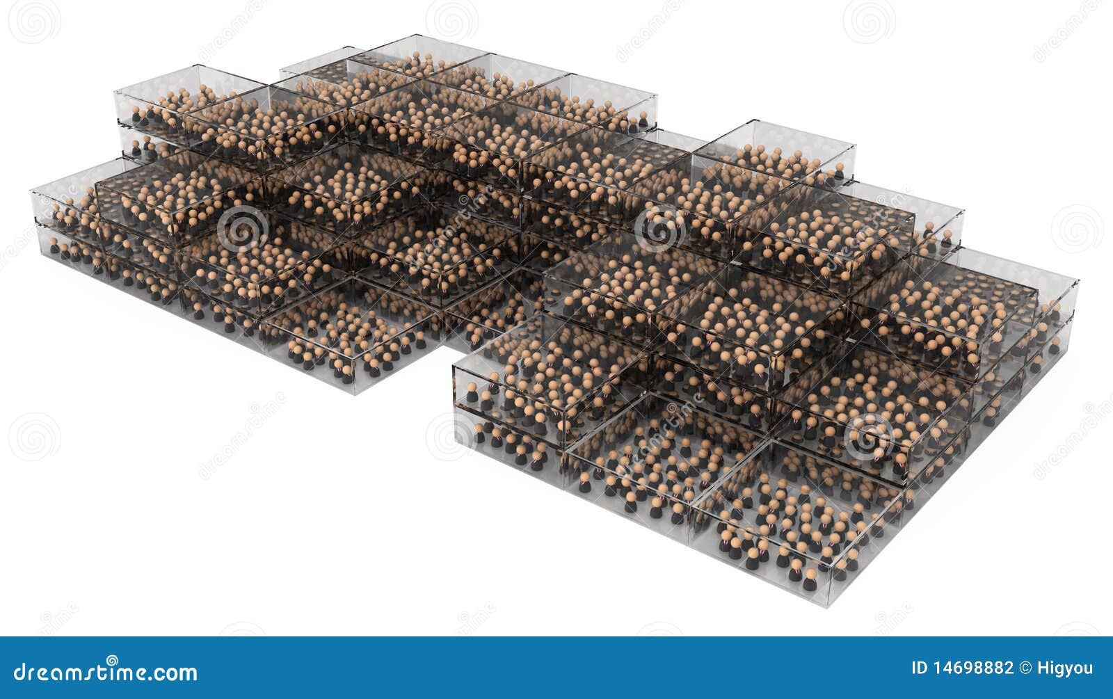 Business Symbols, Crowd Boxes Stock Illustration - Illustration of ...