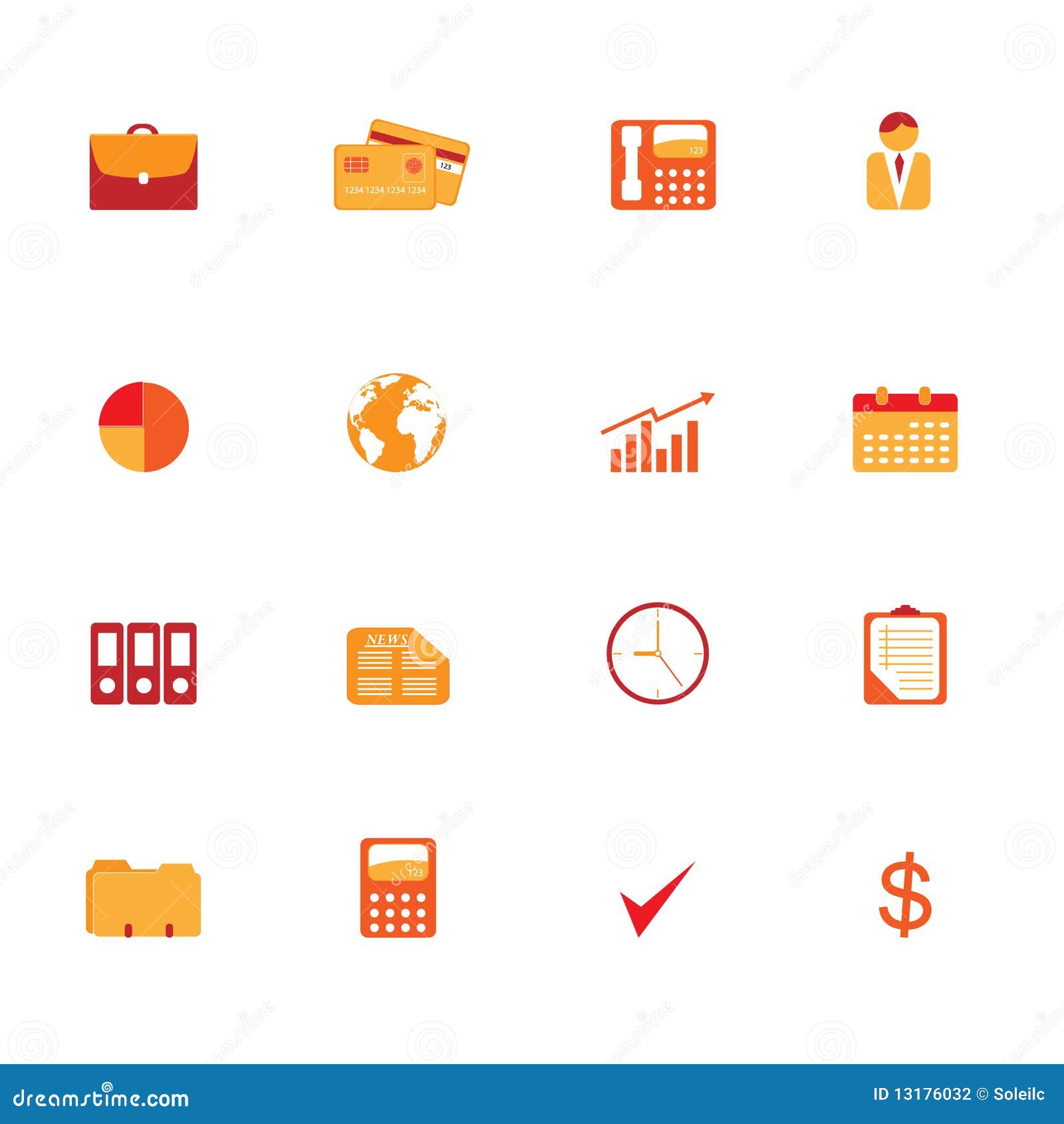 Business symbols icon set stock vector. Illustration of world - 13176032