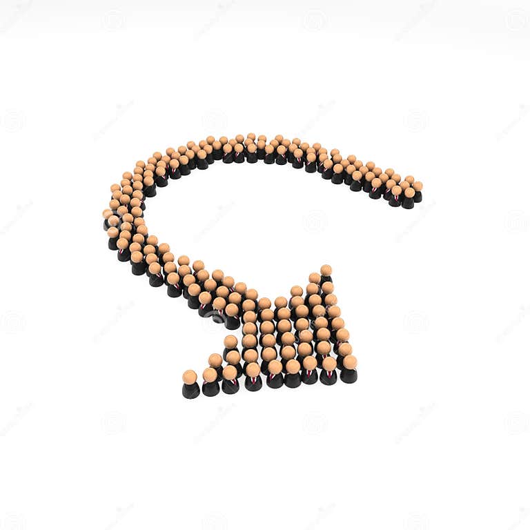 Business Symbols, Reverse Crowd Stock Illustration - Illustration of ...