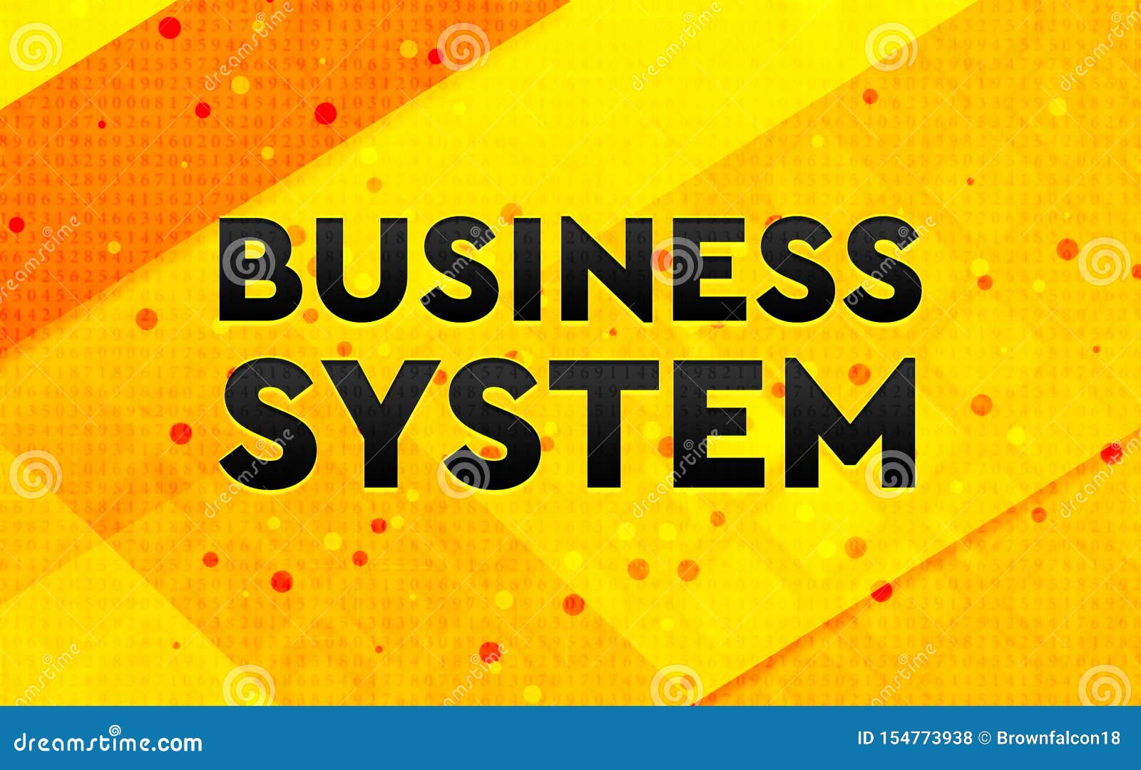 Business System Abstract Digital Banner Yellow Background Stock ...